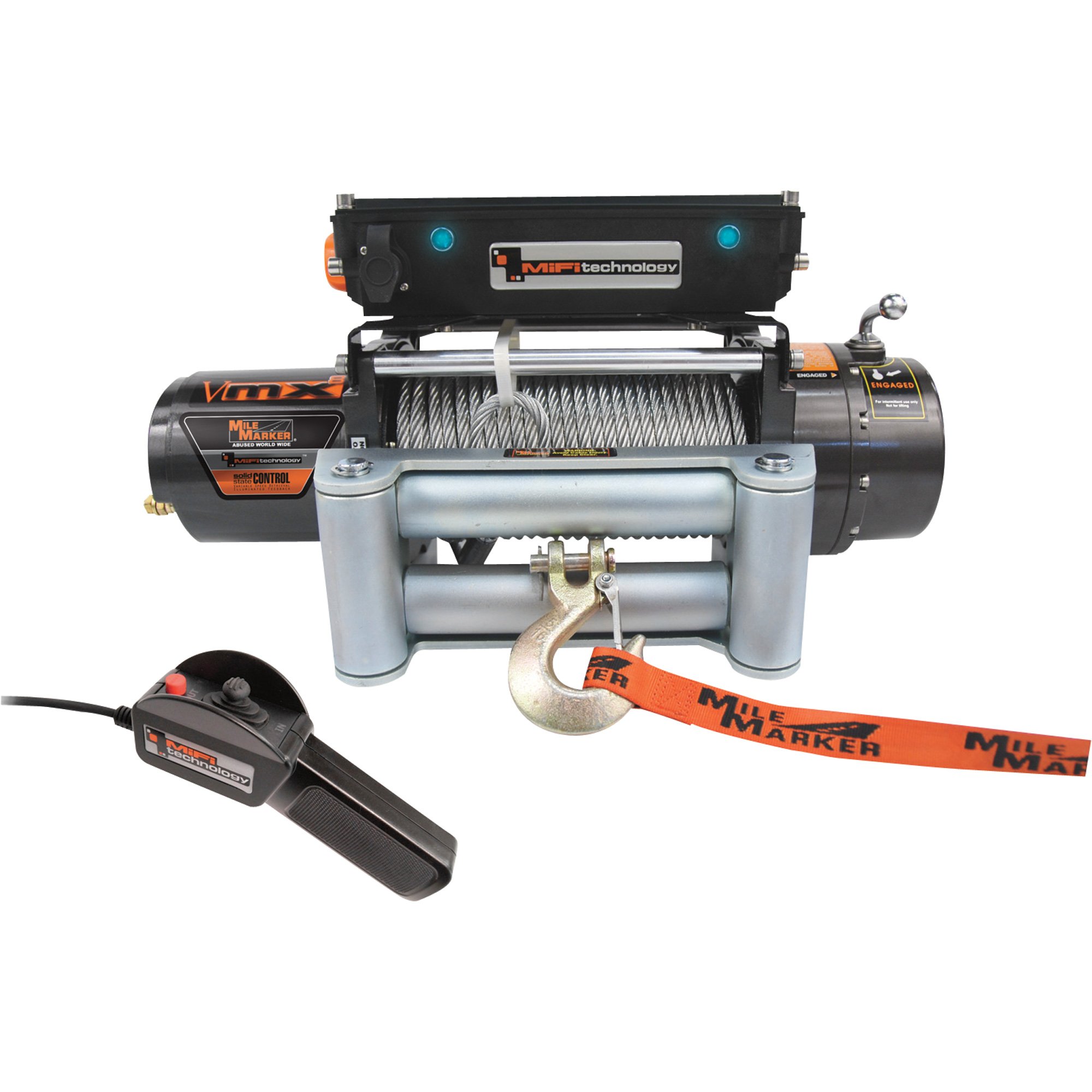 Mile Marker 12/24 Volt DC Electric Winch — 8000-Lb. Capacity | Northern ...