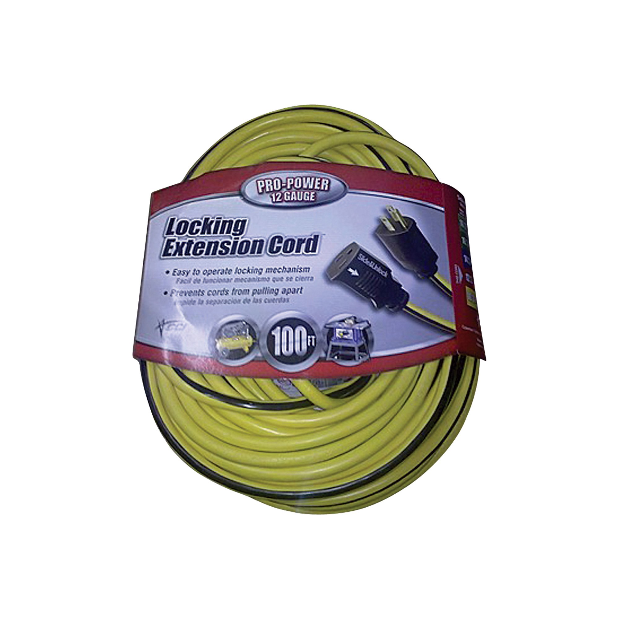 Pro-Power Locking Extension Cord — 100-Ft.L, Model# E186244 | Northern Tool