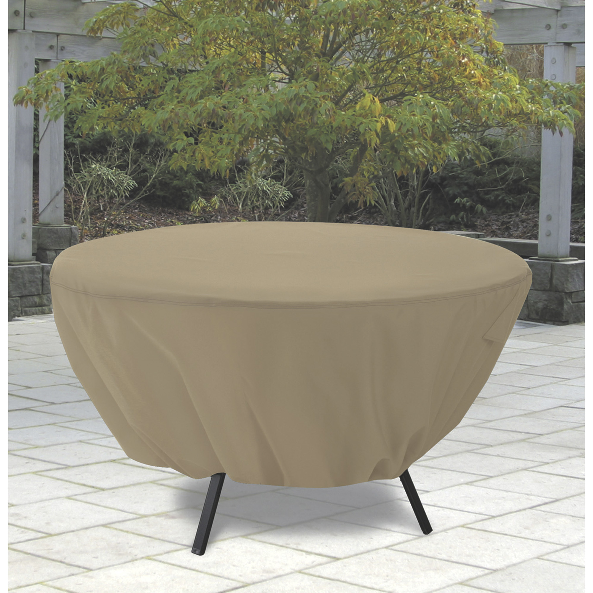 Classic Accessories Terrazzo Round Patio Table Cover, All Weather ...