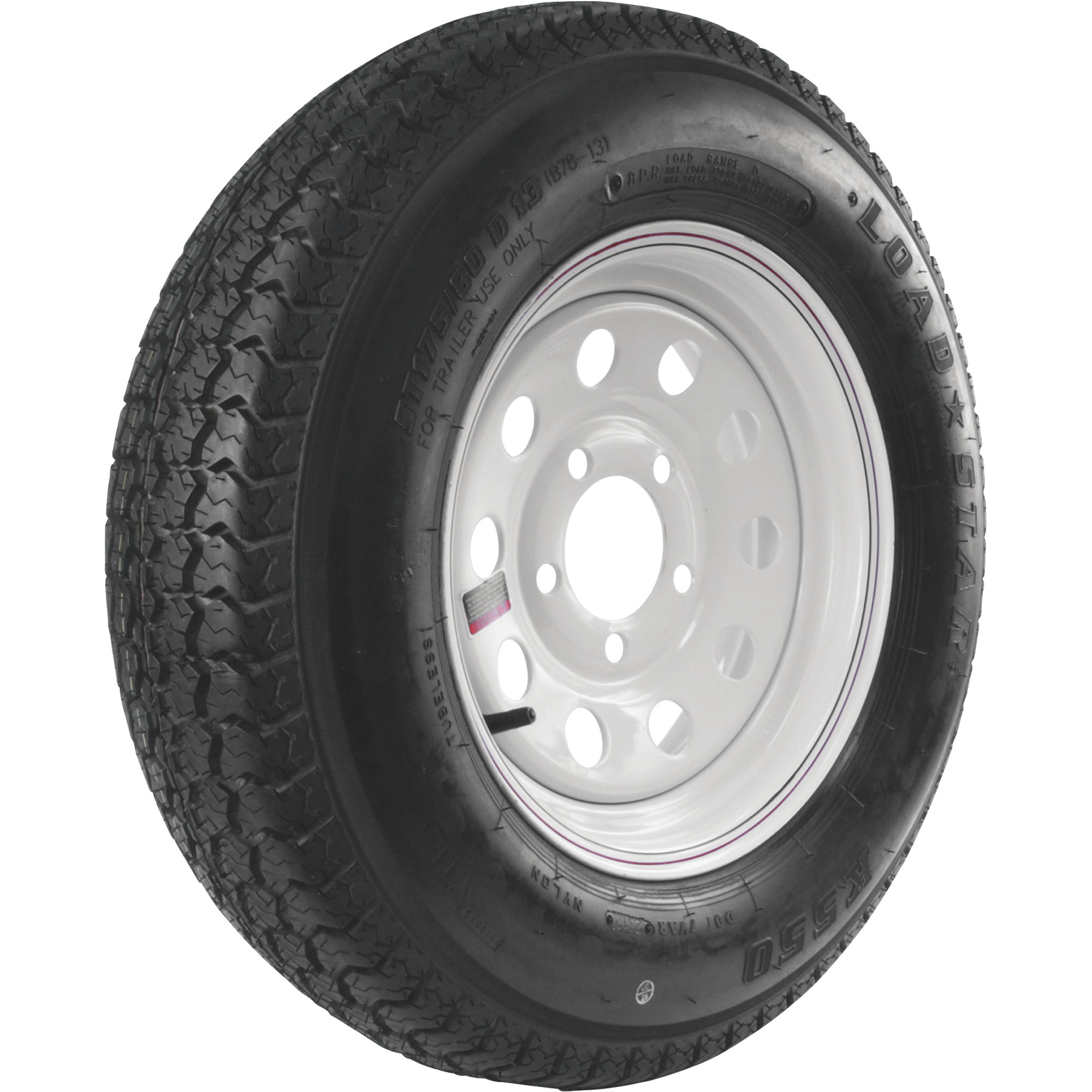 HI-RUN, Highway Trailer Tire Assembly, Bias-Ply, Tire Size 5.30-12 ...