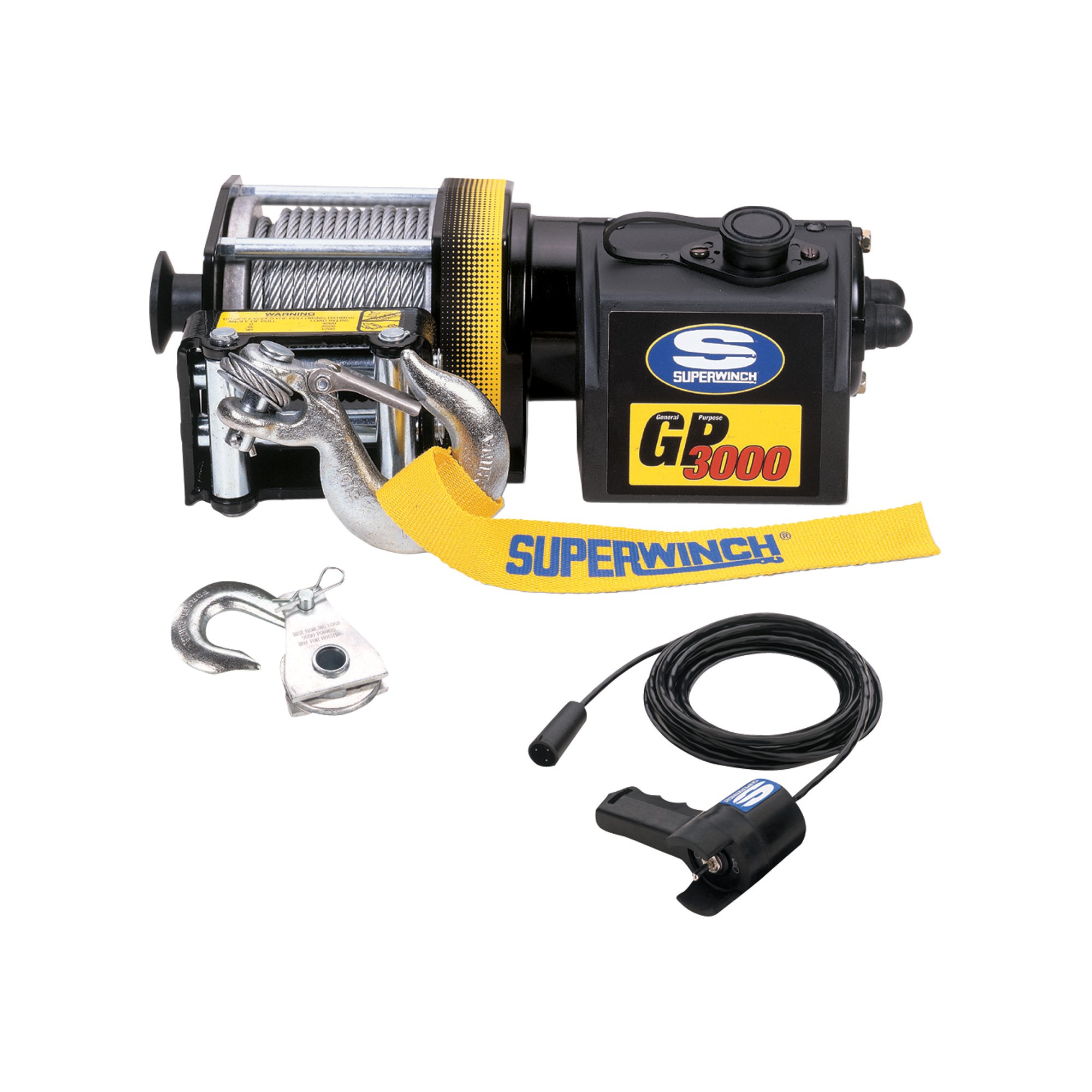 Superwinch 12V DC Electric Winch — 3000-Lb. Capacity, Model# GP3000 ...