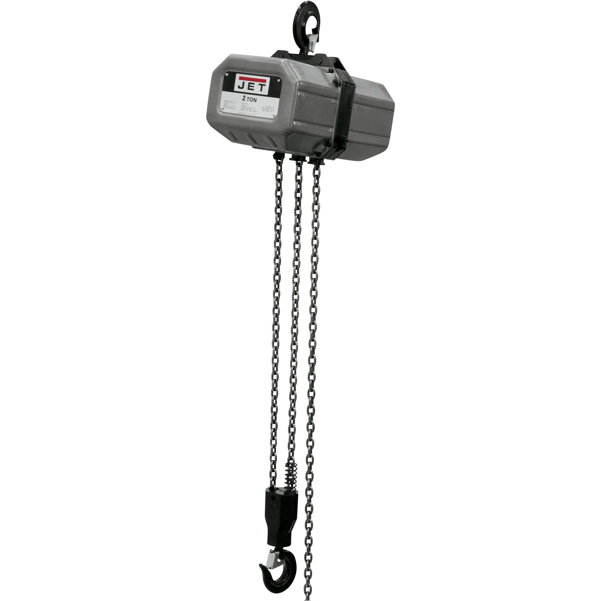 OZ Lifting Products Electric Chain Hoist — 2-Ton Capacity, 10ft. Lift ...