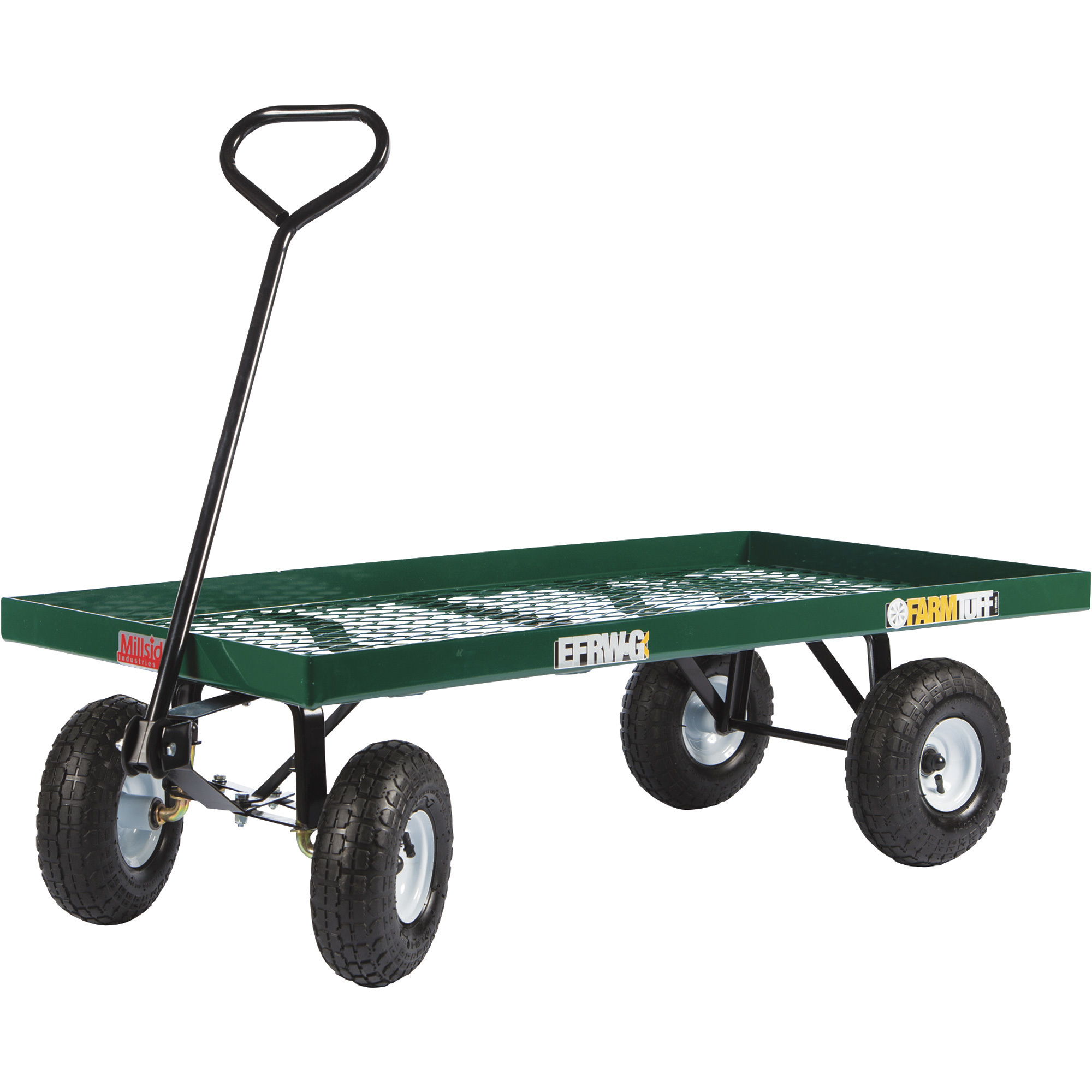 Strongway Steel Jumbo Garden Wagon, 1400-Lb. Capacity, 48in.L x 24in.W ...
