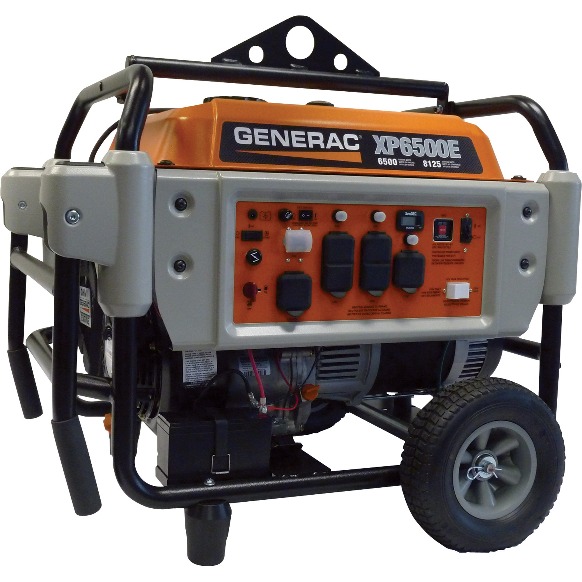Generac XP6500E Portable Generator — 8125 Surge Watts, 6500 Rated Watts ...