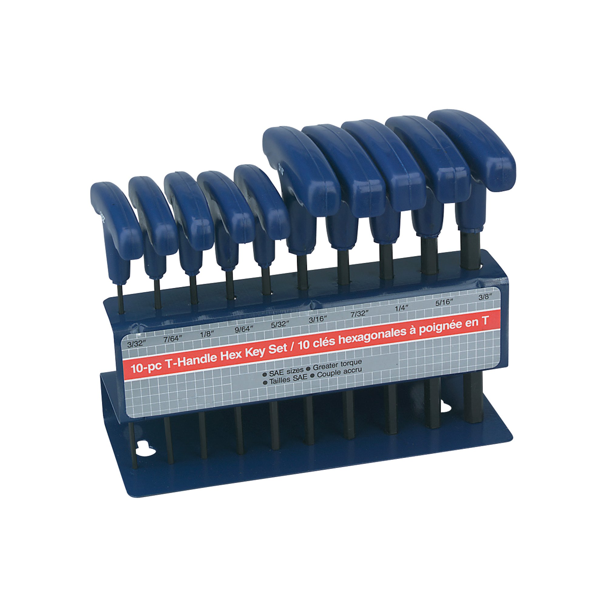 Northern Industrial Tools SAE T-Handle Hex Key Set — 10 Piece ...