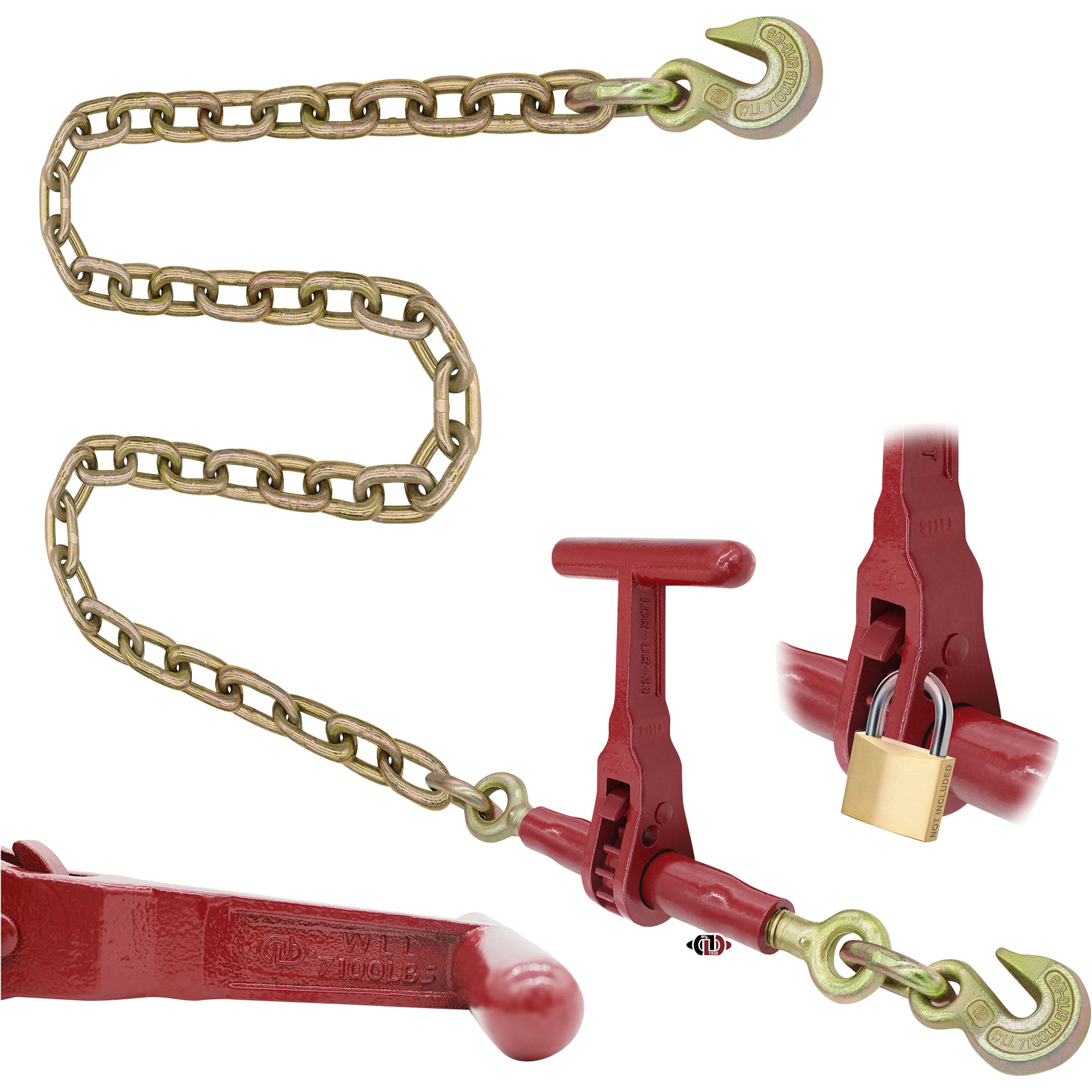 Durabilt Underlift Ratchet Chain Binder, 6600-Lb. Load Capacity, Model ...