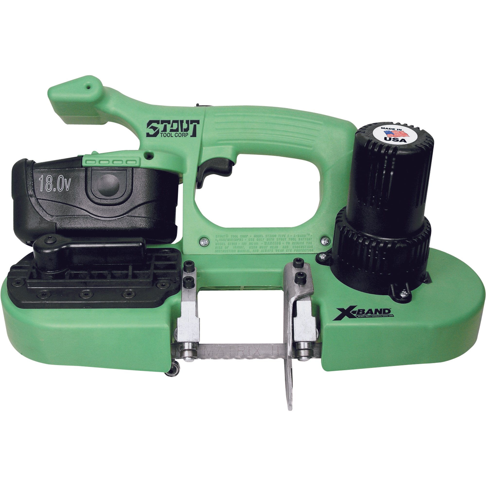 Stout Tool Corp X-Band Cordless Portable Band Saw — 18 Volts, Model ...