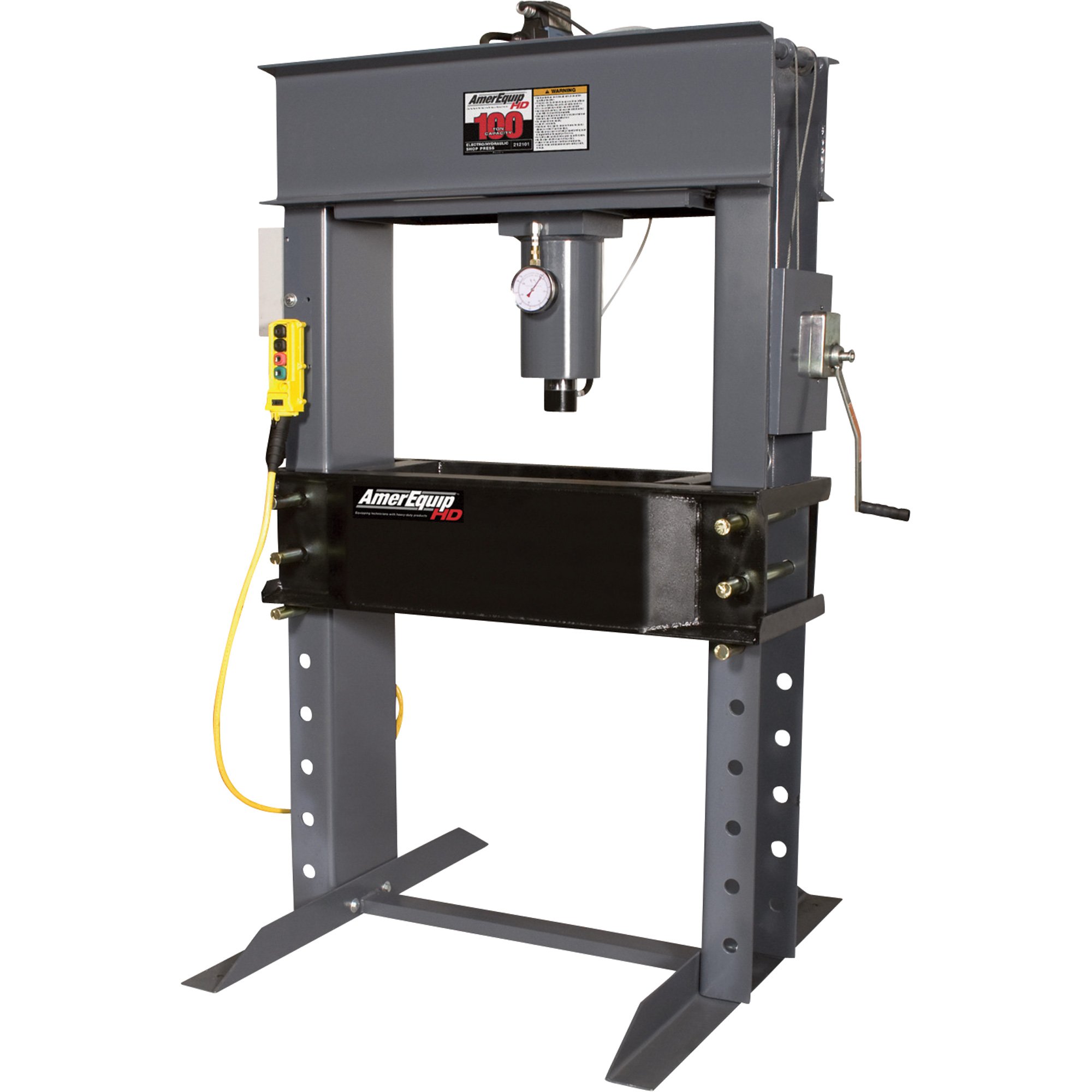 AmerEquip Electric/Hydraulic Shop Press — 100 Ton, Model# 212101 ...