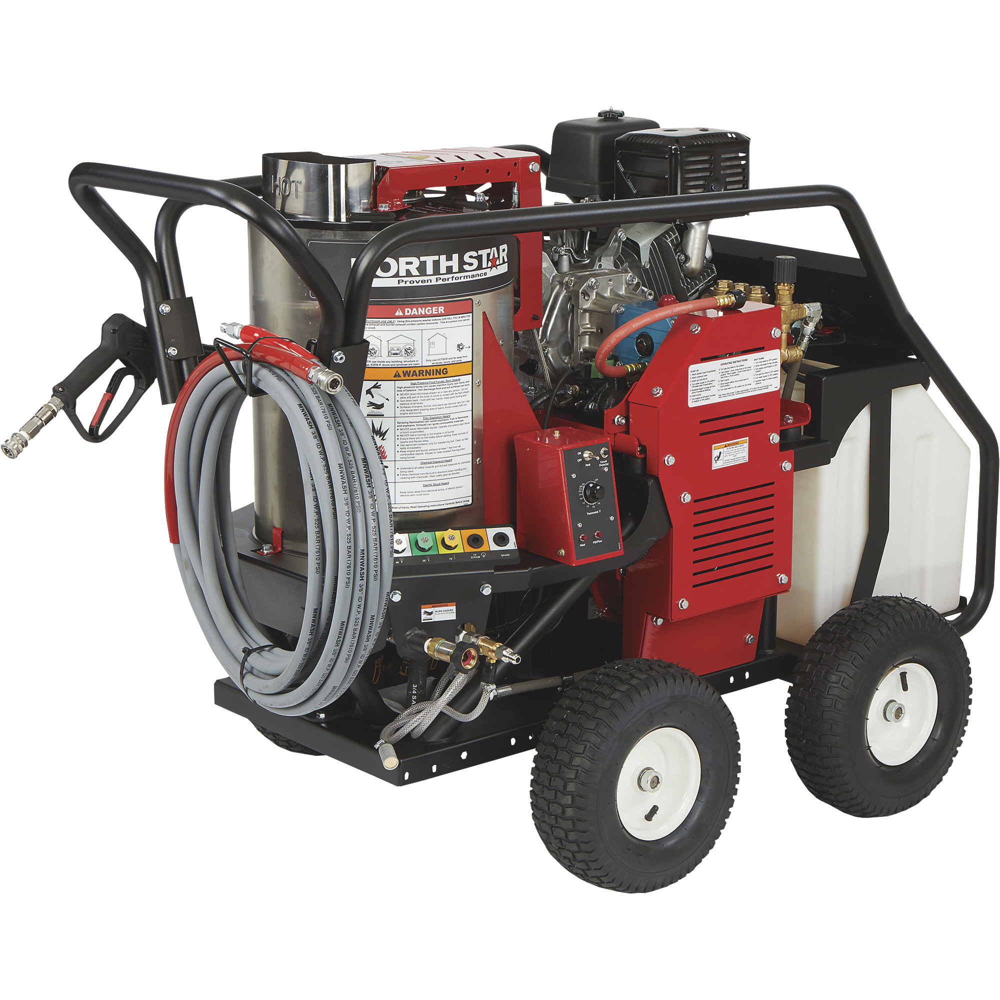 NorthStar Hot Water Commercial Pressure Washer Trailer with 2 Wands ...