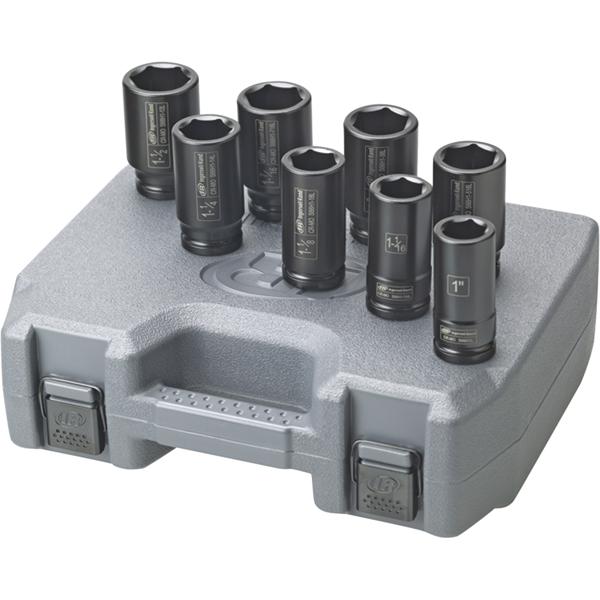 Ingersoll Rand Impact Sockets, 8-Pc. Set, 3/4in. Drive, SAE, Deep ...