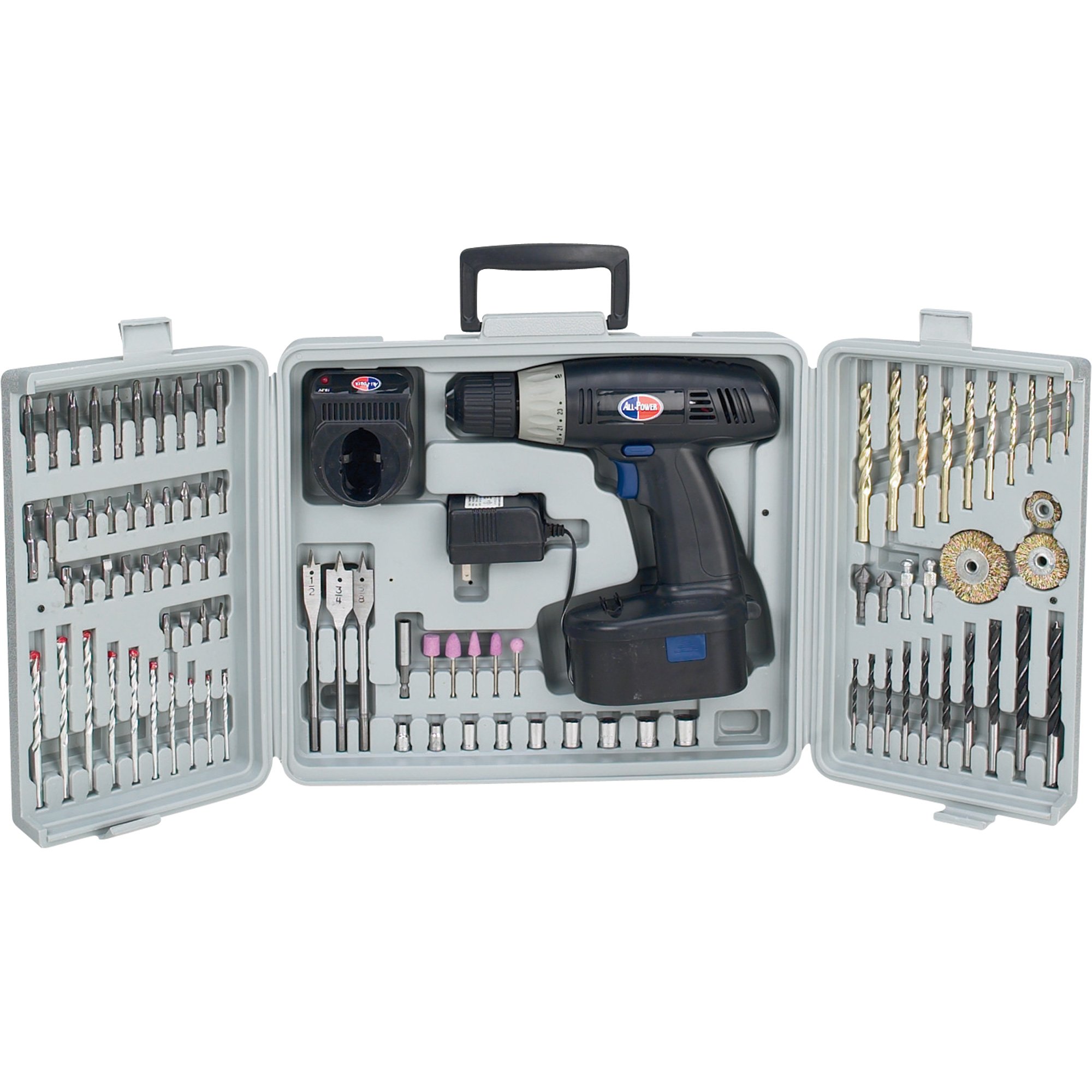 All Power America 19.2 Volt Cordless Drill Kit — 92-Pc., Model# ATP ...