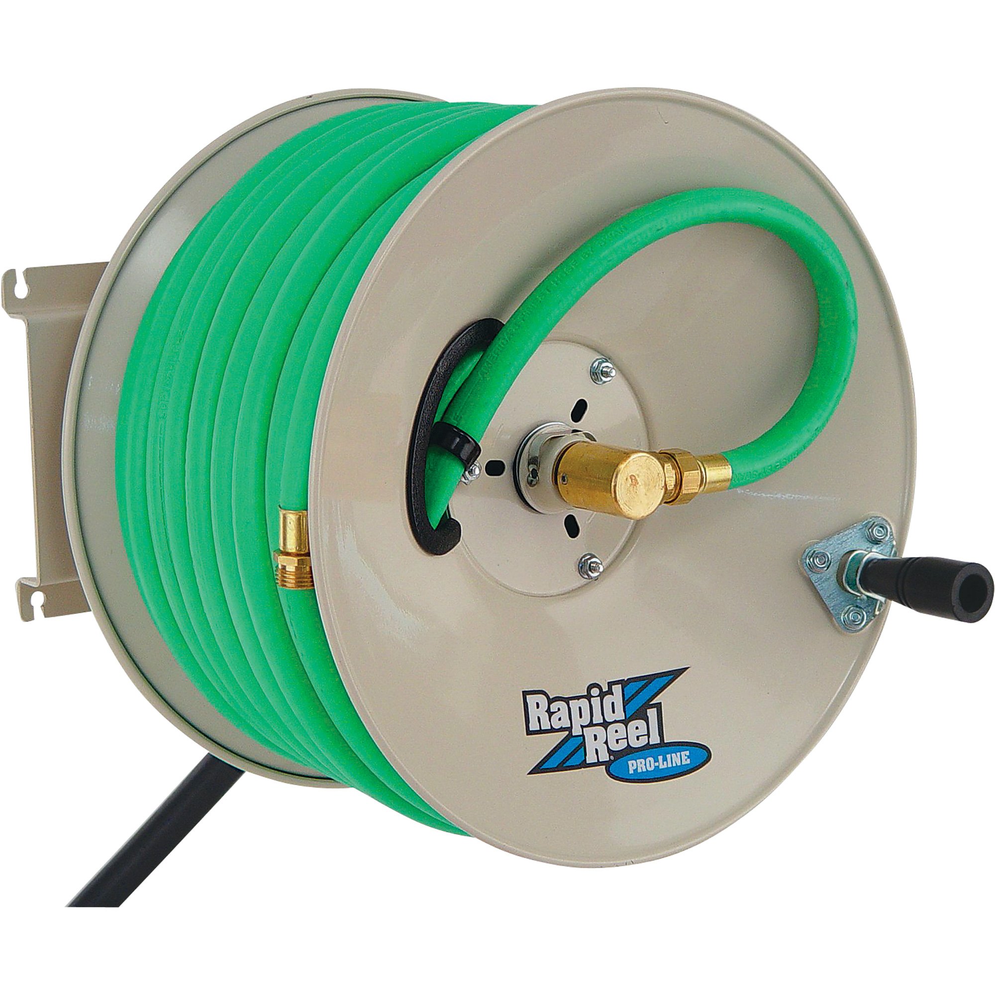 Rapid Reel Parallel Mount Hose Reel — 150 PSI, Holds 5/8in. x 150ft ...