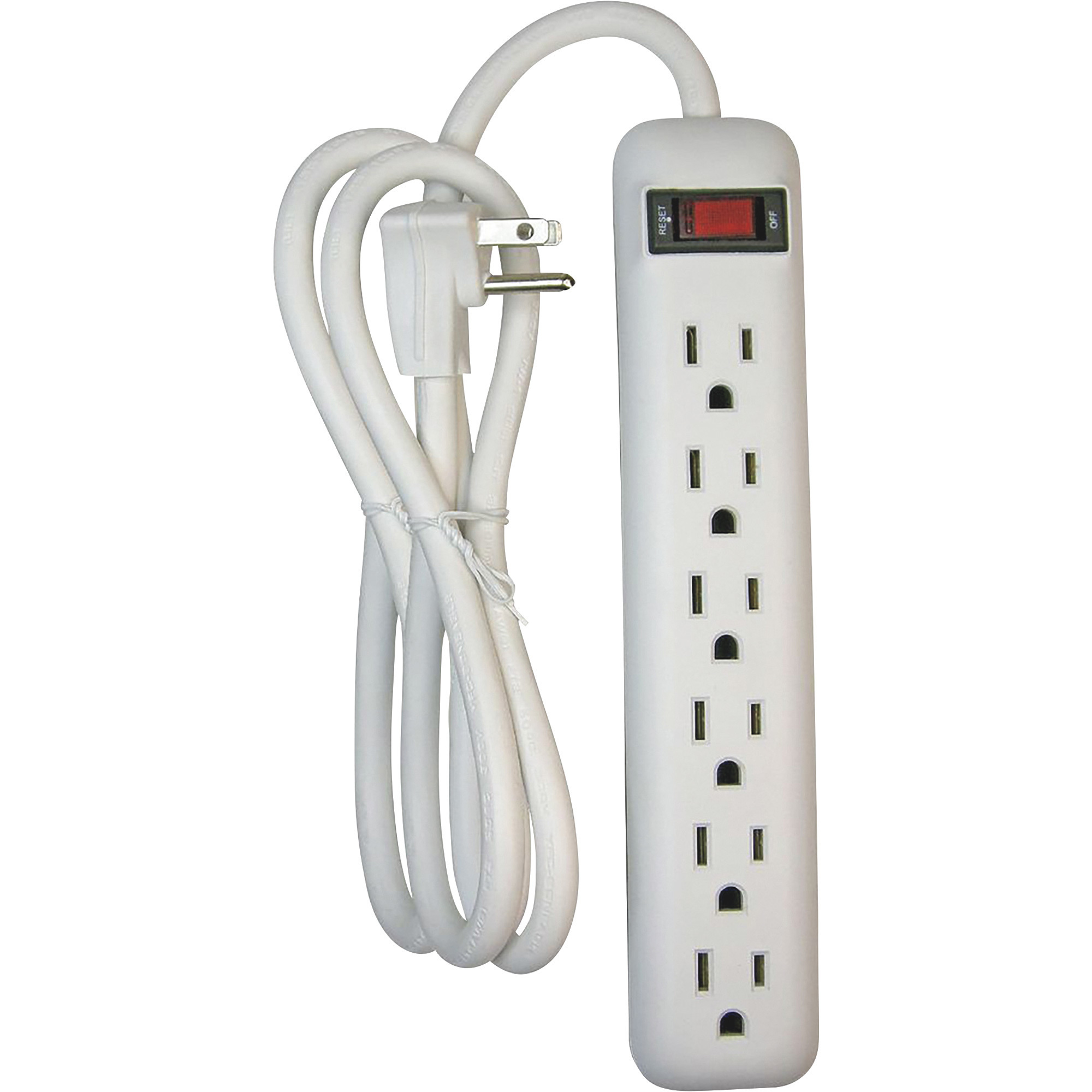 Prime Power Strip, 6 Outlets, 14/3-Ga., 8ft.L, Model# PB801115 ...