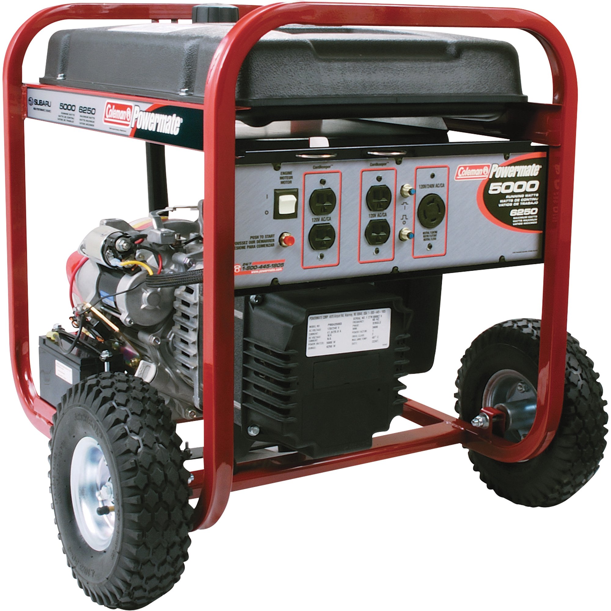Coleman Portable Generator with Electric Start — 6250 Watt, Model ...