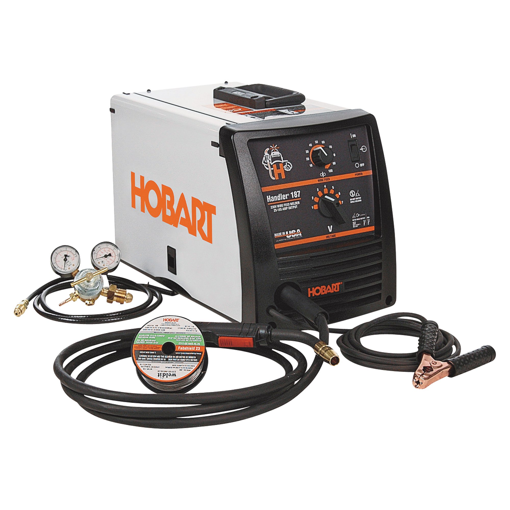 Hobart Handler 187 230V Flux Cored/MIG Welder — 185 Amp Output, Model ...