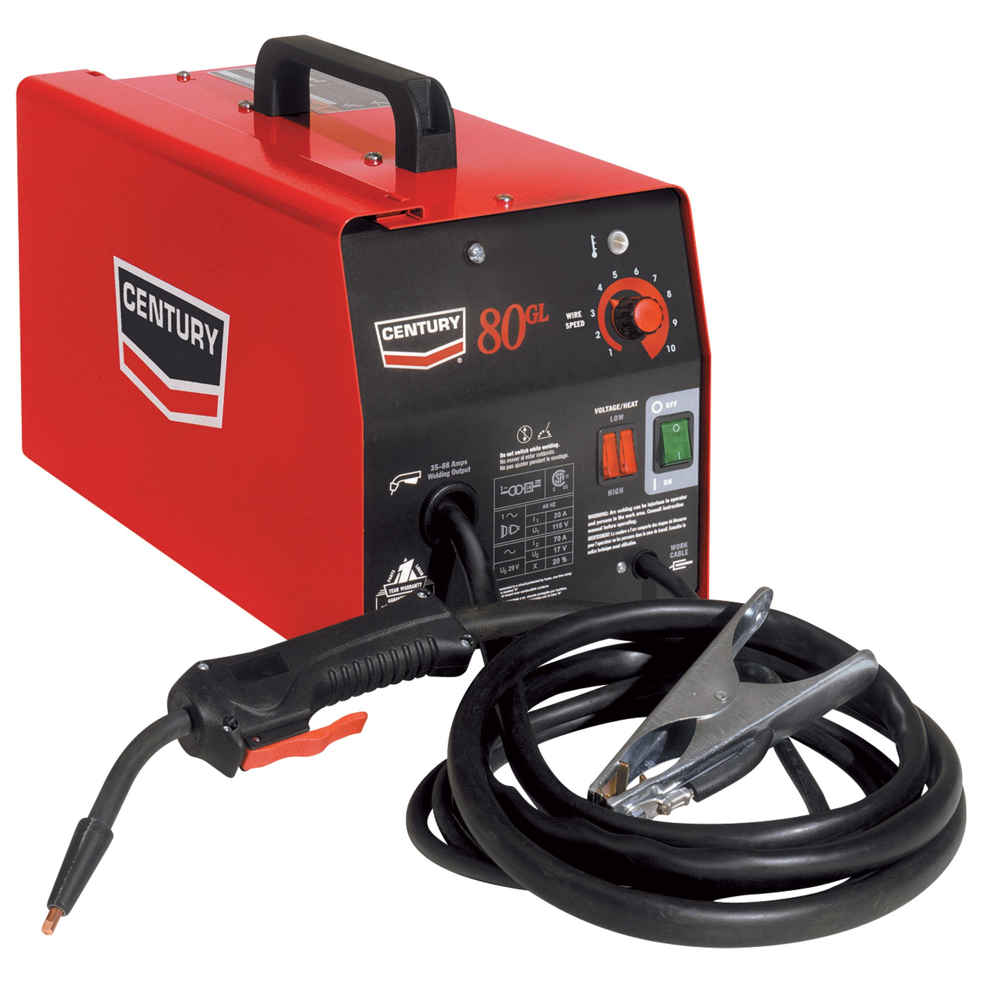 Century 80GL Gasless Wire-Feed Welder — 120 Volt, 80 Amp, Model# K2501 ...
