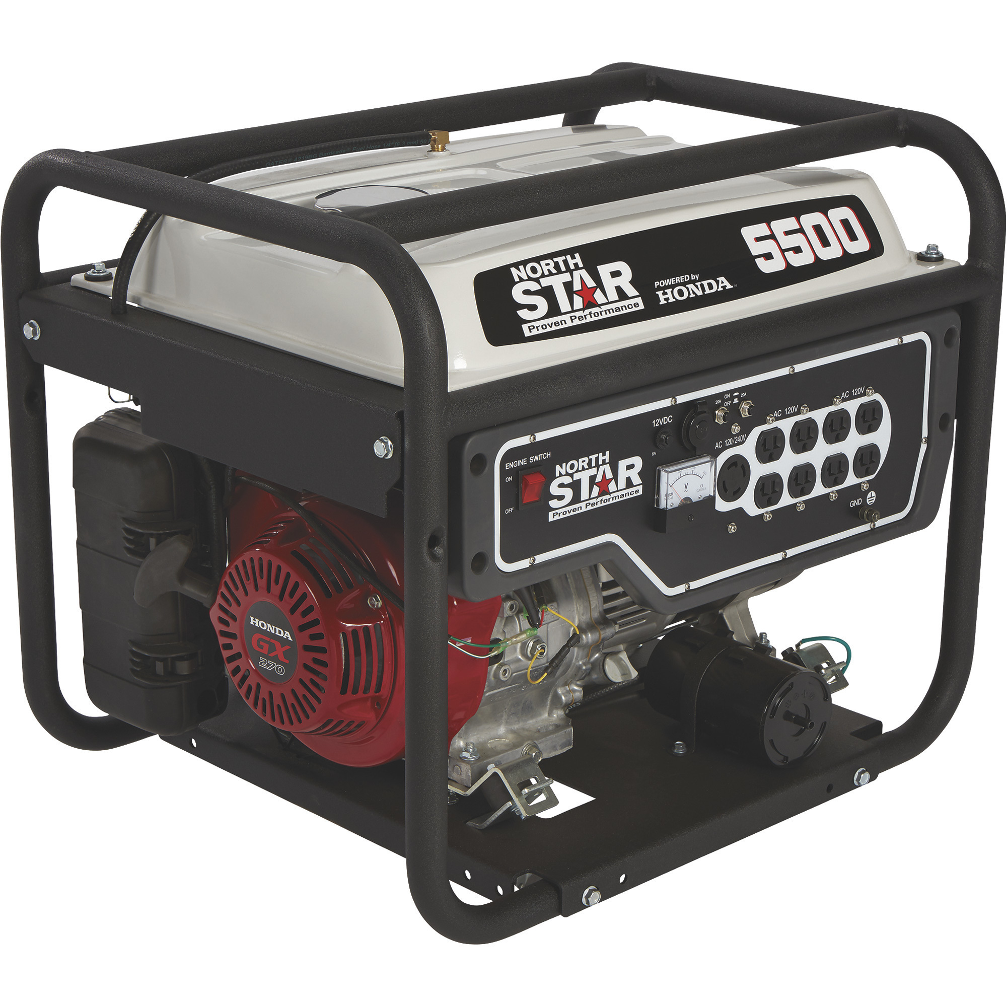 NorthStar Portable Generator with Honda GX270 Engine, 5500 Surge Watts ...