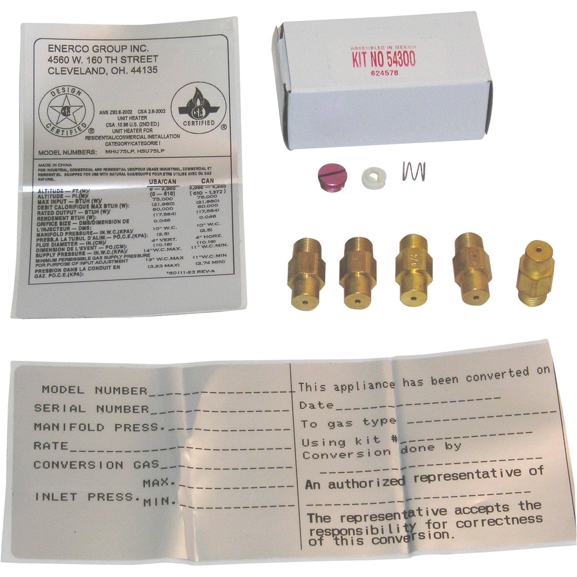 Mr. Heater Natural Gas-to-Propane Conversion Kit — 75,000 BTU, Model ...