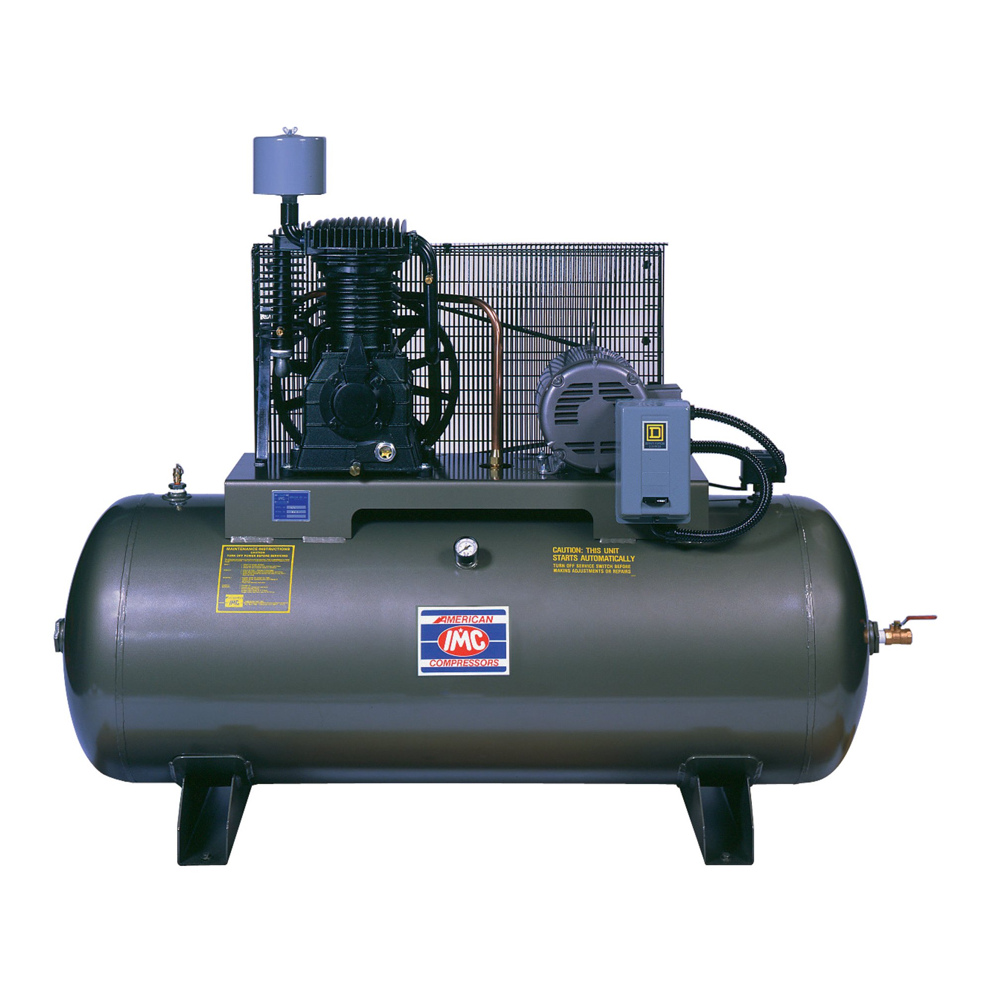 37.23 CFM @ 100 PSI, 10 HP, American IMC Horizontal Air Compressor ...