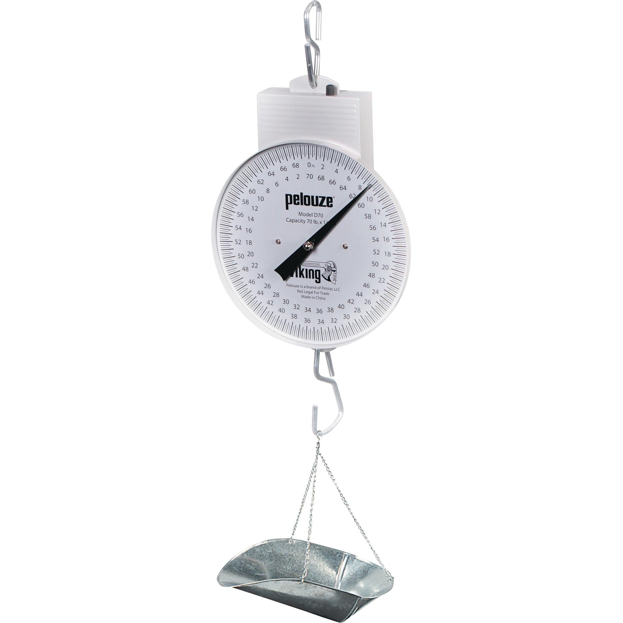 Pelouze 70-Lb. Capacity Industrial-Grade Radial Dial Hanging Scale ...