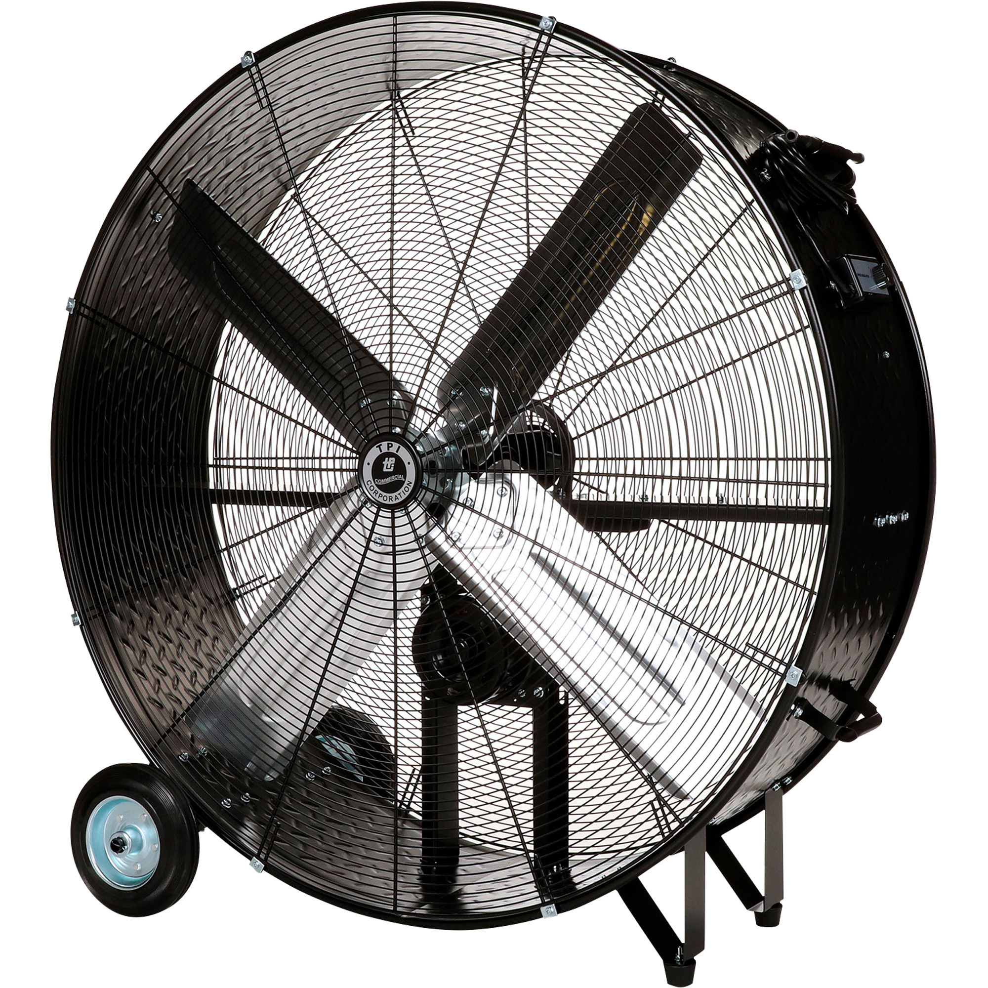 TPI Commercial Belt Drive Drum Fan — 42in., 2-Speed, 13,500 CFM, 1/2 HP ...