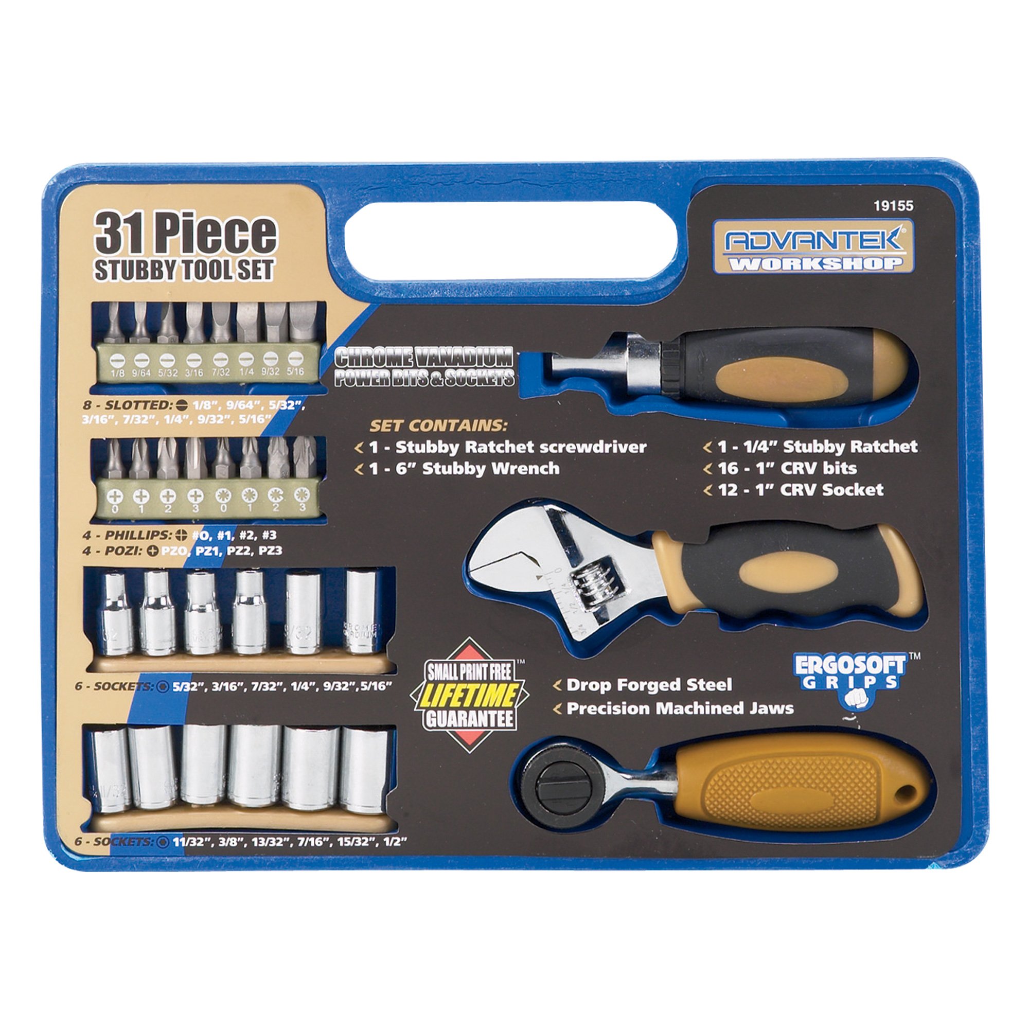 Advantek Stubby Tool Set — 31-Pc., Model# 19155 | Northern Tool