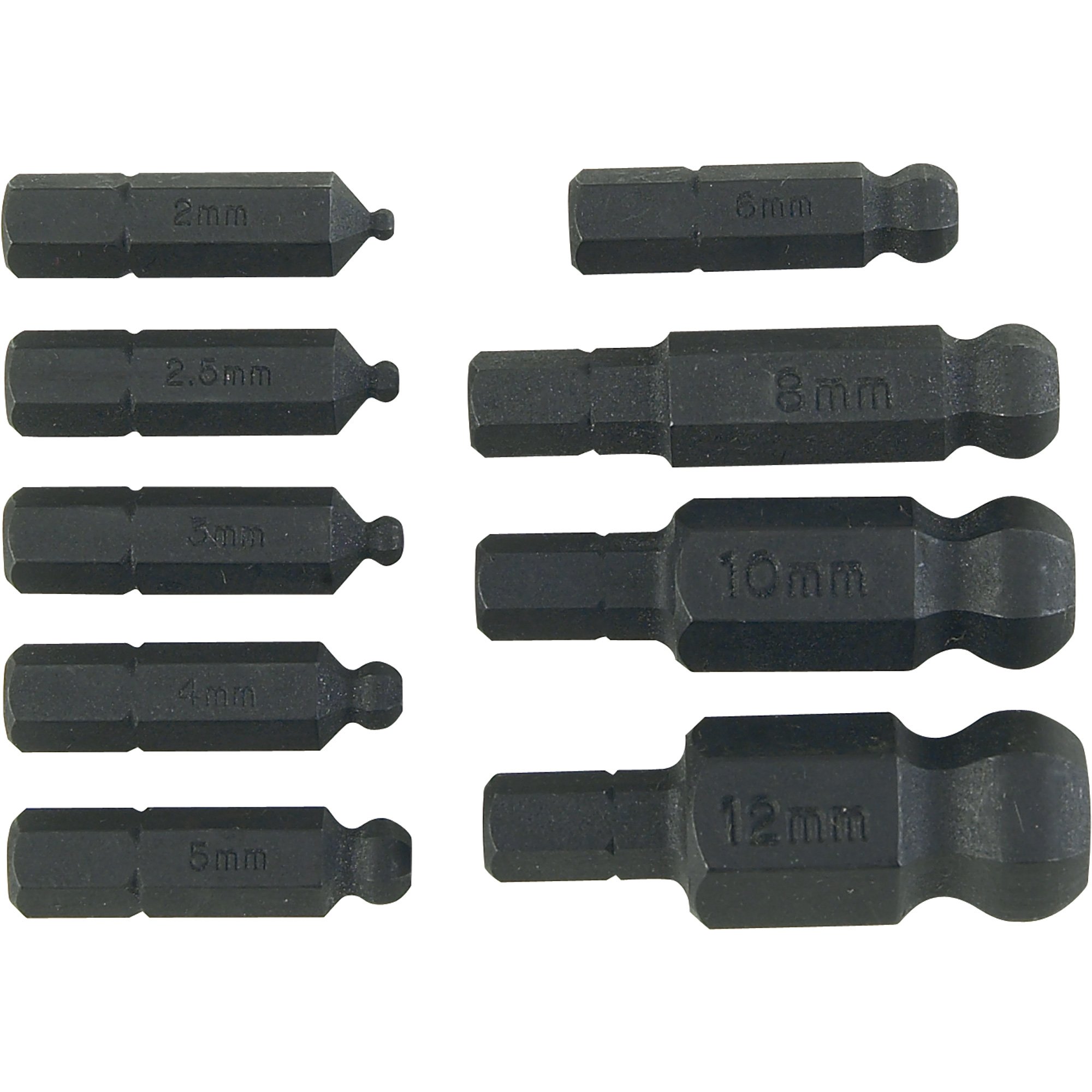 Bondhus Ball End Insert Bit Set — 1in. Bits, 9-Pc., Model# BIX9M ...