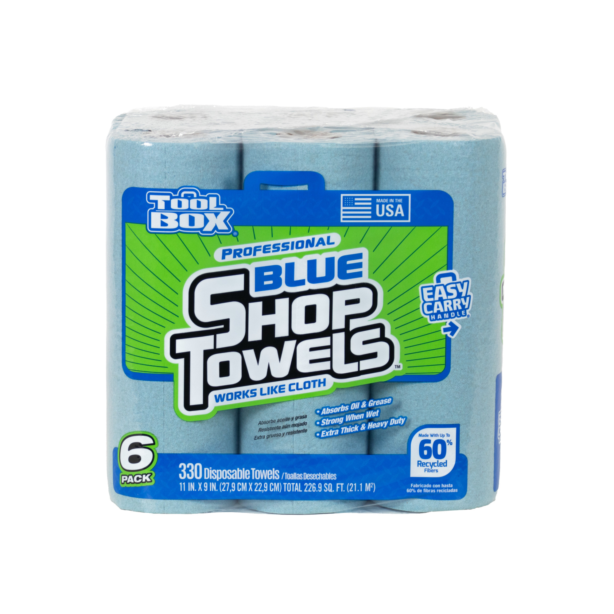 Blue Shop Towels, (6) 64-Count Packs, Model# 5441602 | Northern Tool