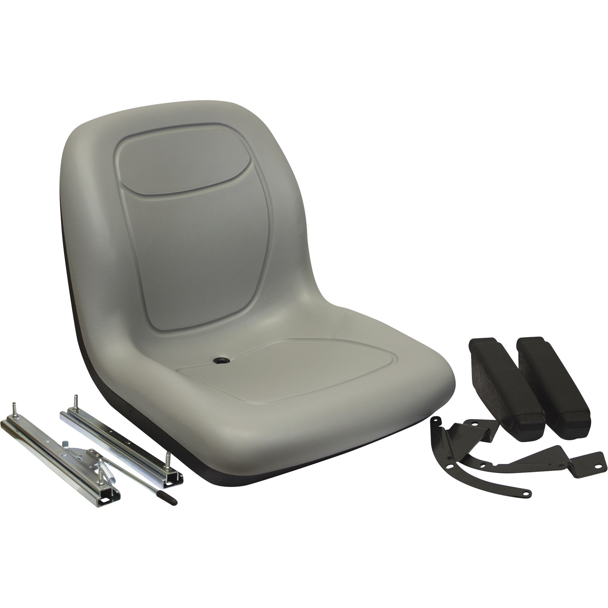 Milsco XB180 Seat with Slide Rail and Armrests, Gray, Model# 6778 ...