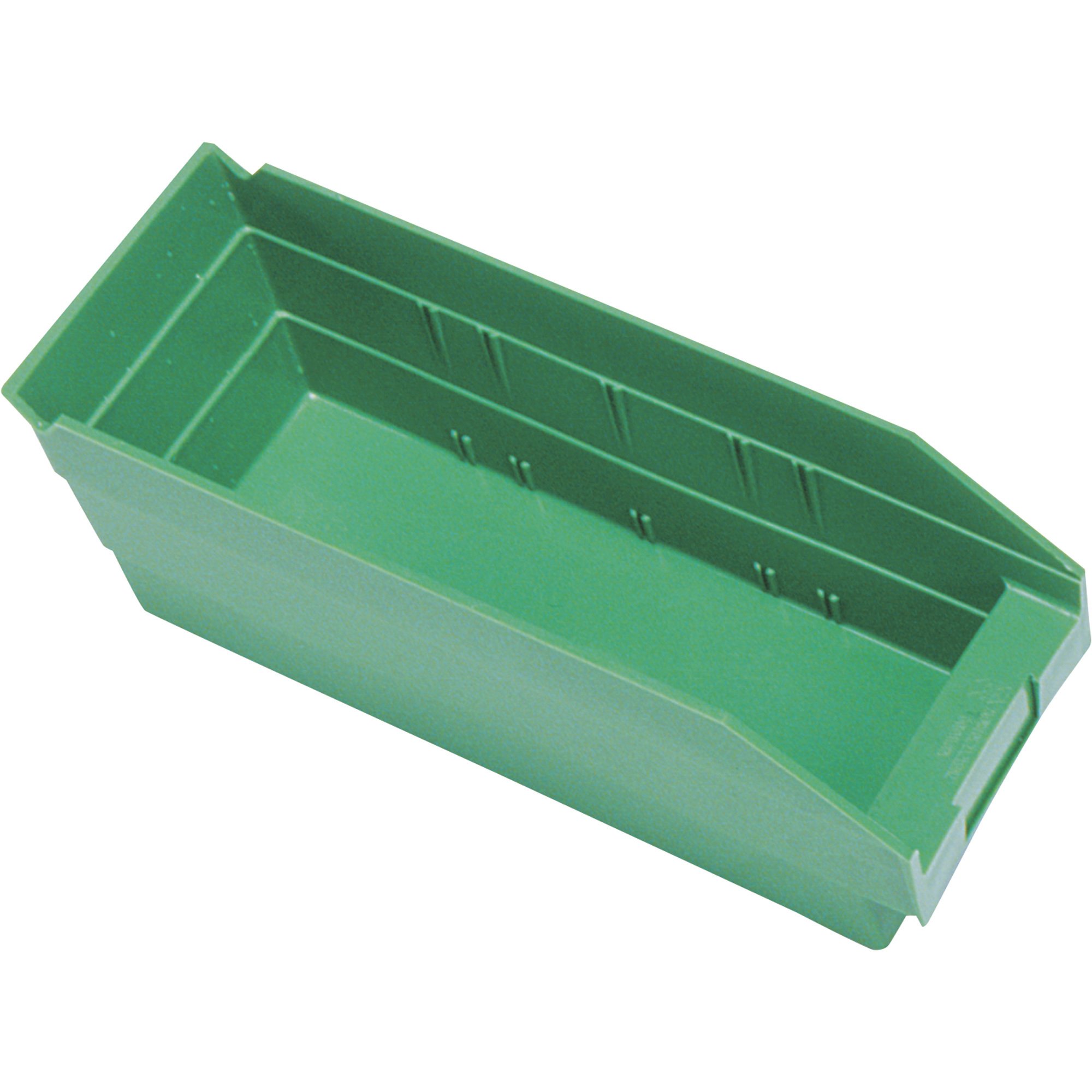 Quantum Storage Shelf Bin — 17 7/8in. x 4 1/8in. x 4in., Clear, Carton ...