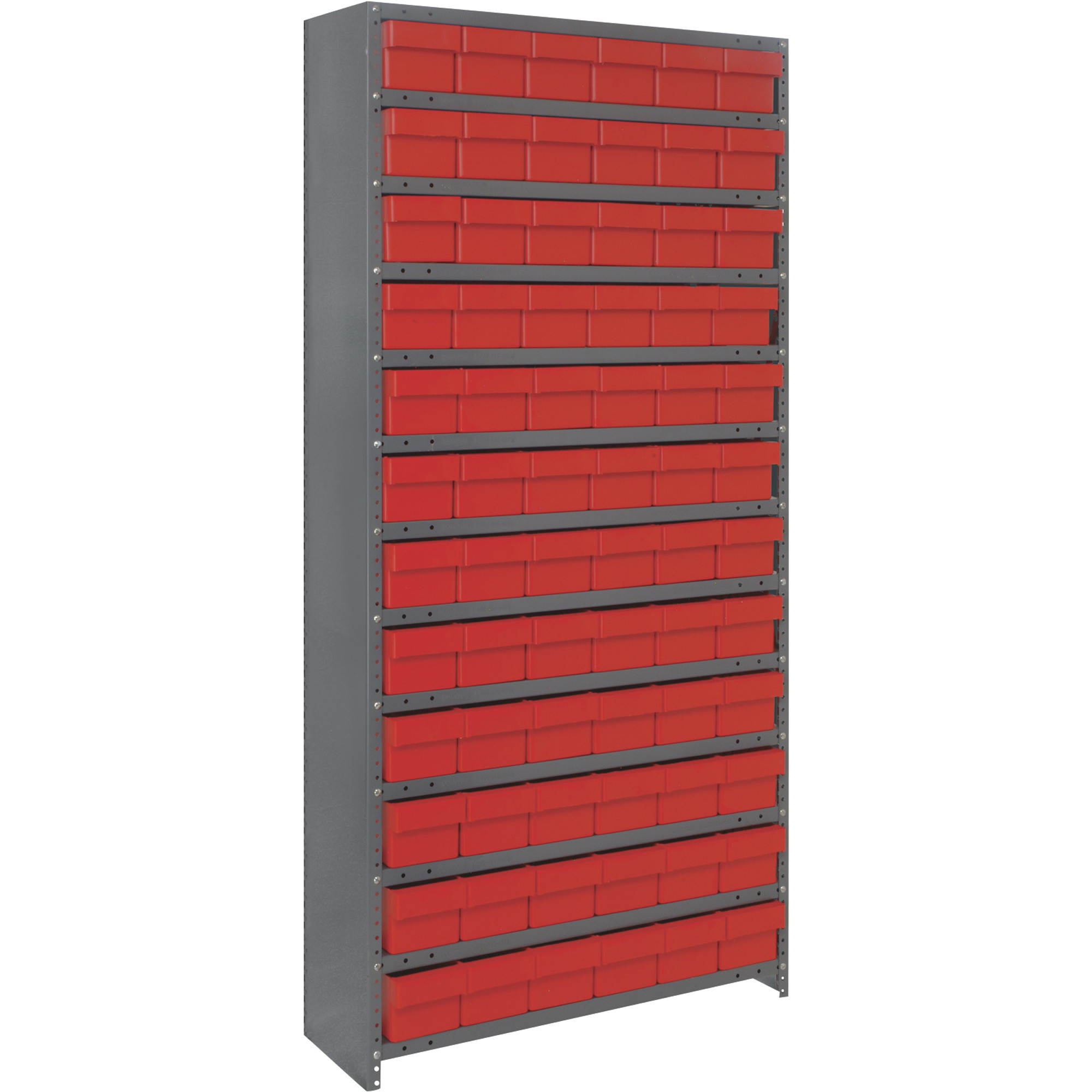 Quantum Storage Closed Metal Shelving Unit With 72 Super Tuff Drawers ...