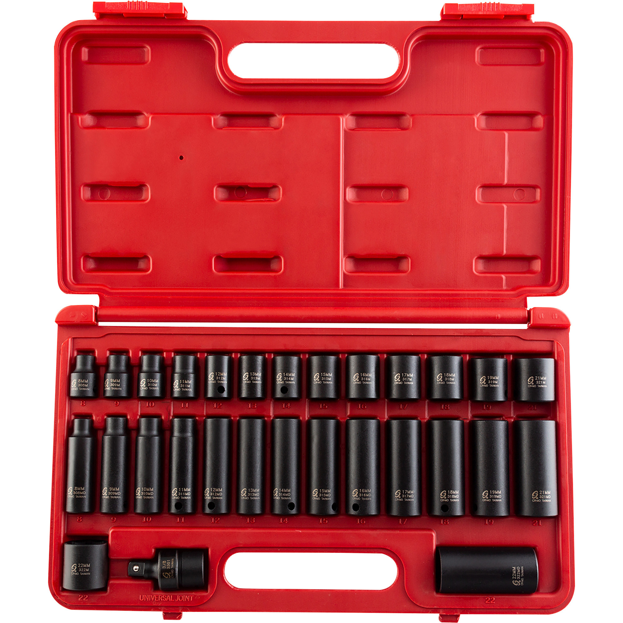 Sunex Master Metric Impact Socket Set, 29-Pc., 3/8in.-Drive, Model ...