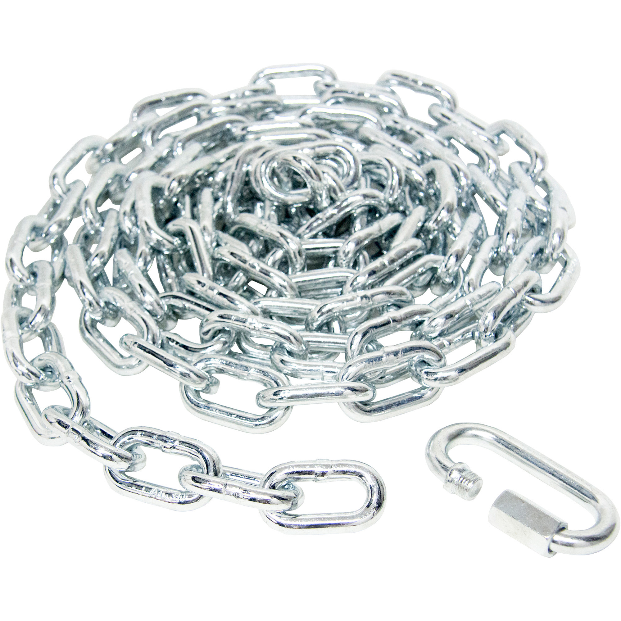 Mibro Grade 30 Proof Coil Zinc-Plated Chain, 1/4in. x 10ft., Model ...