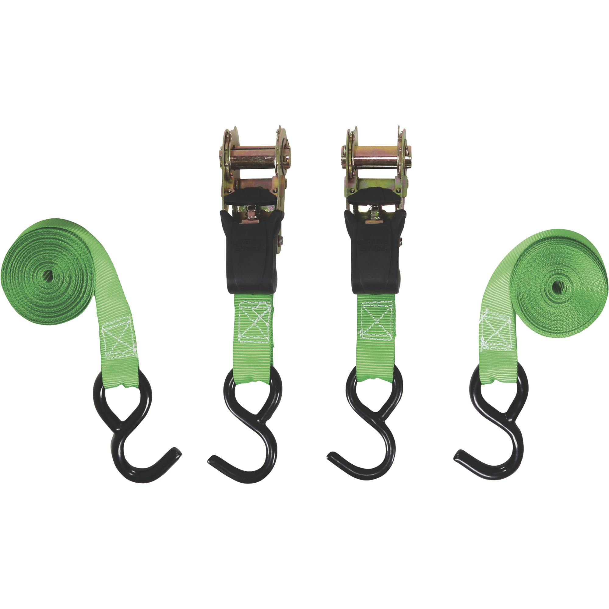 SmartStraps Padded Ratchet Tie-Downs, 1in. x 6ft. Each, 2 Pack, 1,500 ...