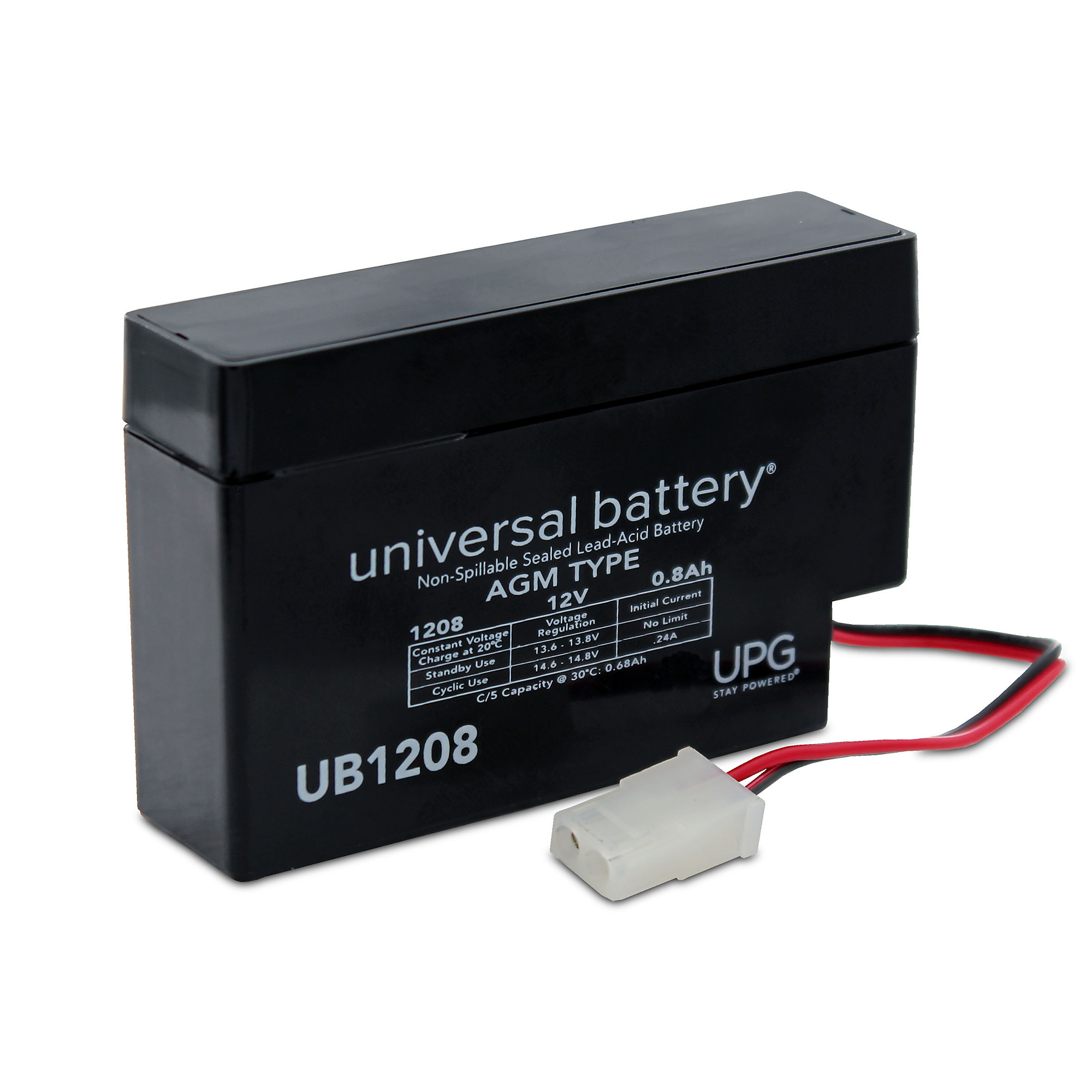 UPG Universal Sealed Lead-Acid Battery — AGM-type, 12V, 18 Amps, Model ...