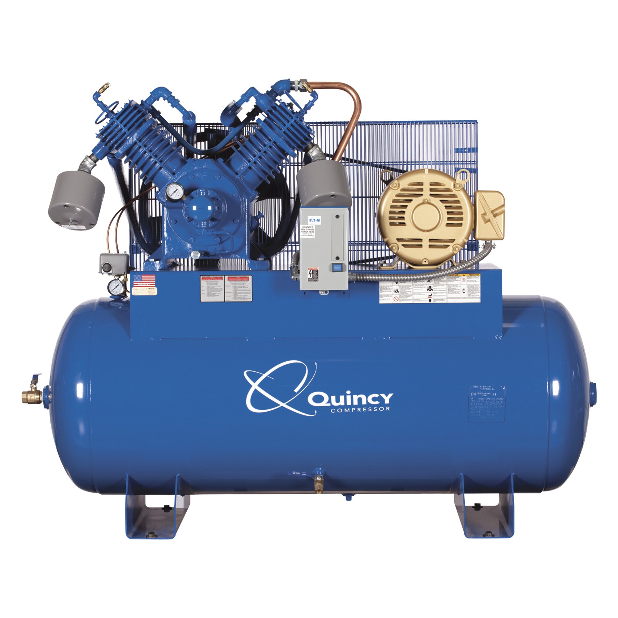 Quincy Compressor, QT-1, 7.5hp 80G 2Stg Air Compressor 230V 3ph V PRO ...