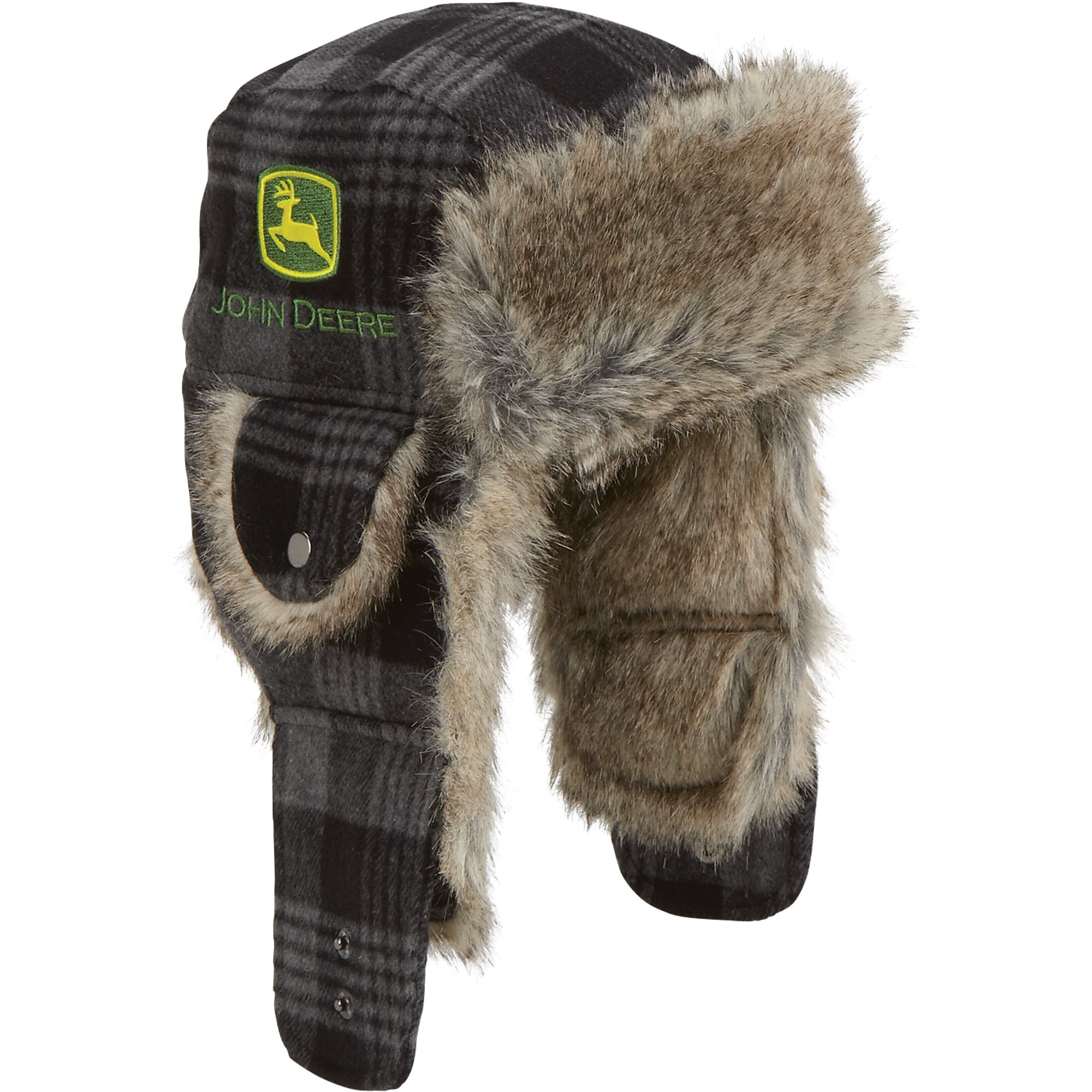 John Deere Buffalo Plaid Fur Trapper Hat | Northern Tool