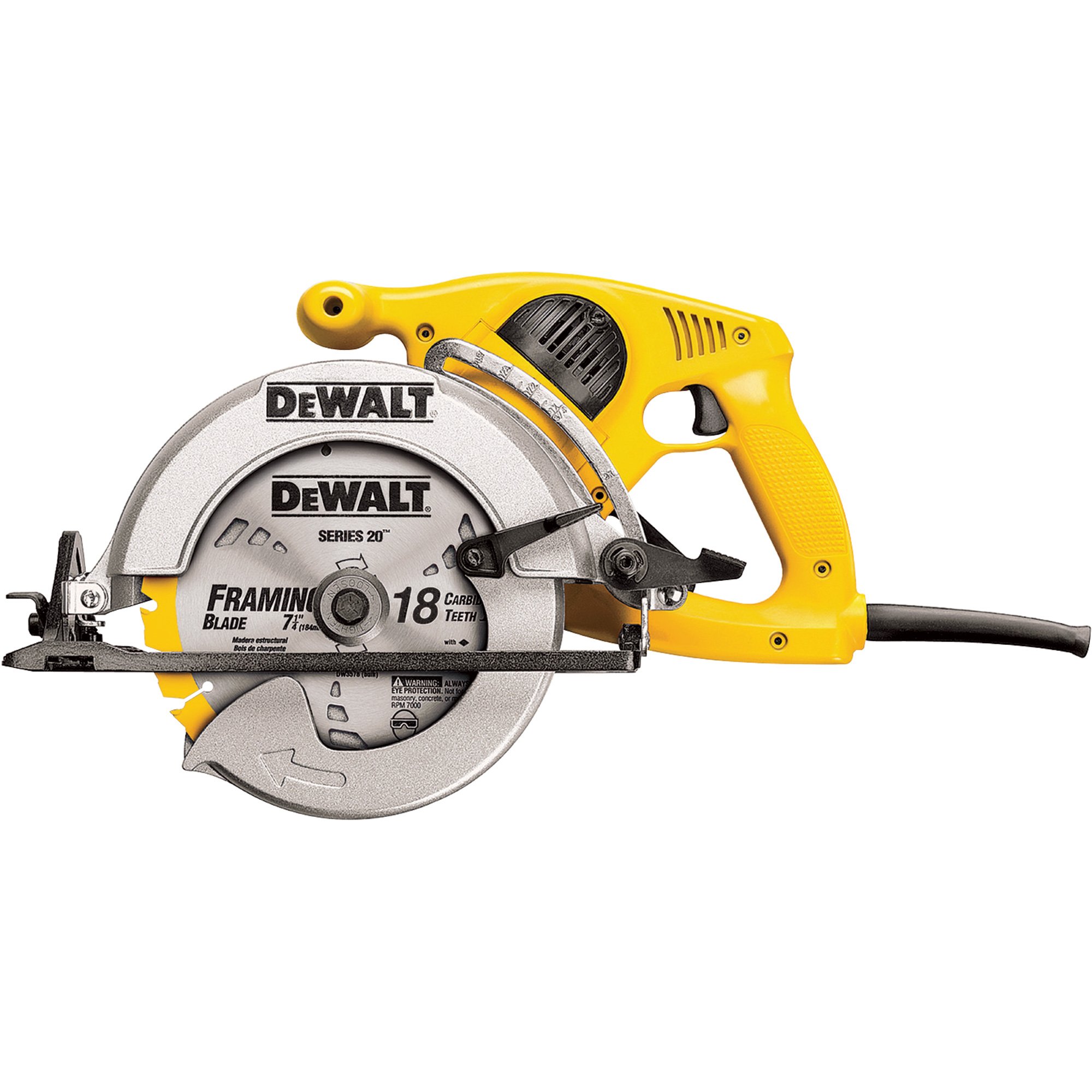 DEWALT Heavy-Duty Framing Saw — 7 1/4in., 15 Amp, Model# DW378G ...