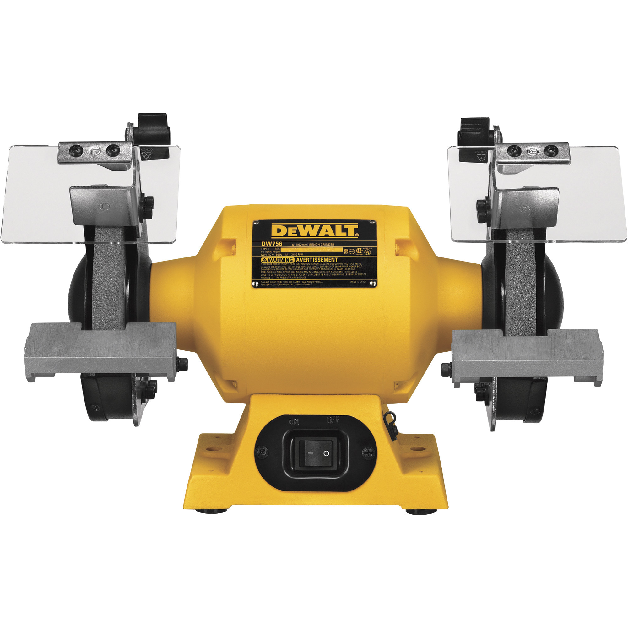 DEWALT Heavy-Duty Benchtop Grinder, 6in., 5/8 HP, 3450 RPM, Model ...