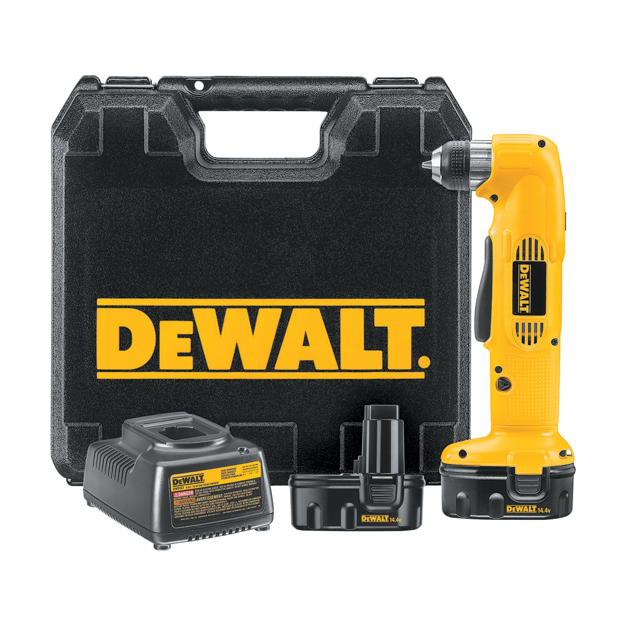 DEWALT Heavy-Duty Cordless Right Angle Drill Kit — 14.4 Volt, 3/8in ...