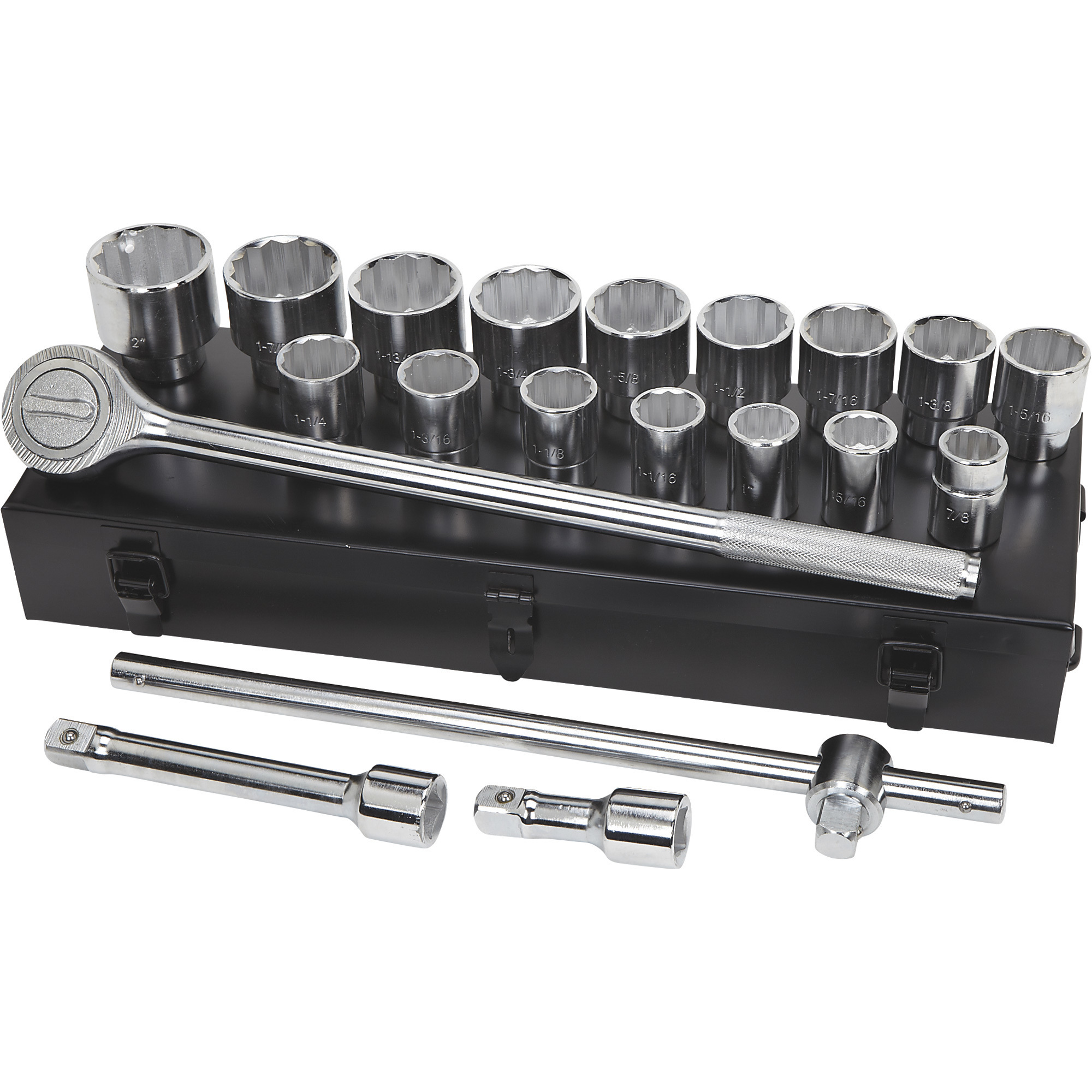 Ironton Heavy-Duty Jumbo Socket Set, 3/4in. Drive, SAE, 21-Pc ...