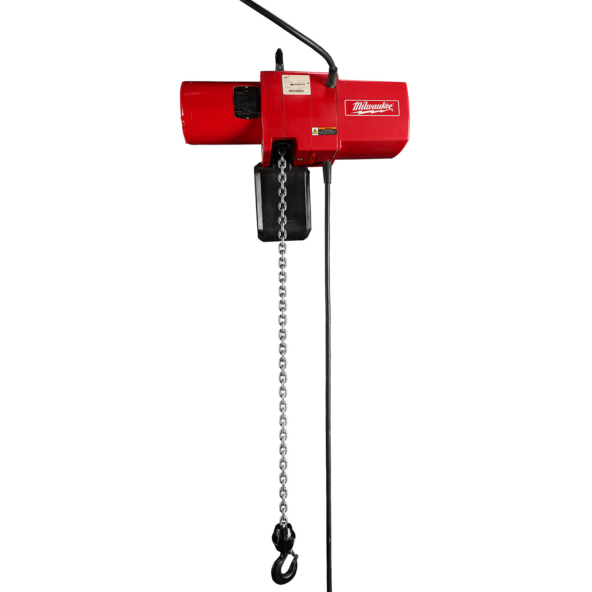Milwaukee Electric Chain Hoist, 1-Ton Capacity, 20ft. Lift, Model# 9568 ...