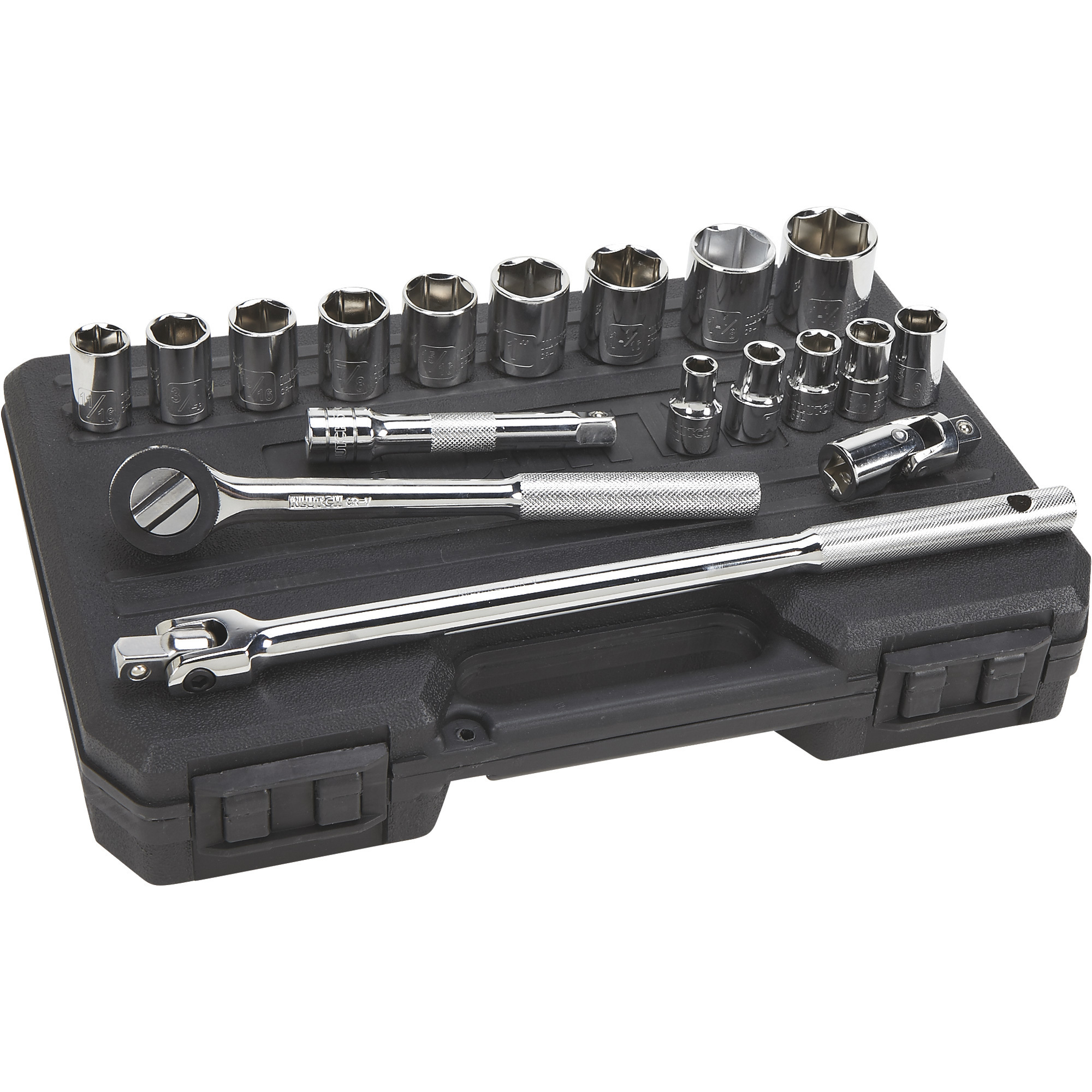Klutch 1/2in.-Drive SAE Socket Set, 18-Pc. | Northern Tool