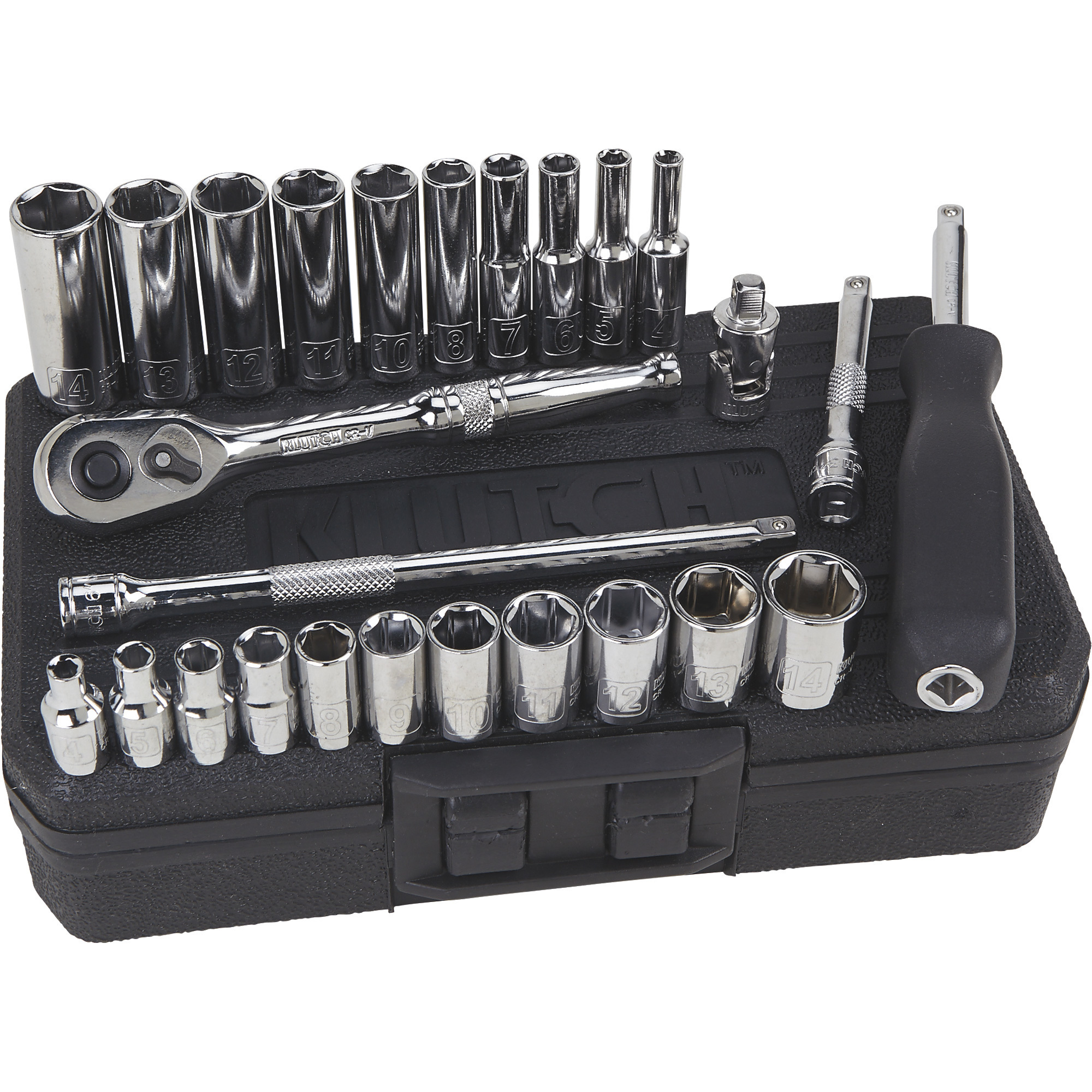 Klutch 1/4in.-Drive Socket Set, 26-Pc., Metric | Northern Tool