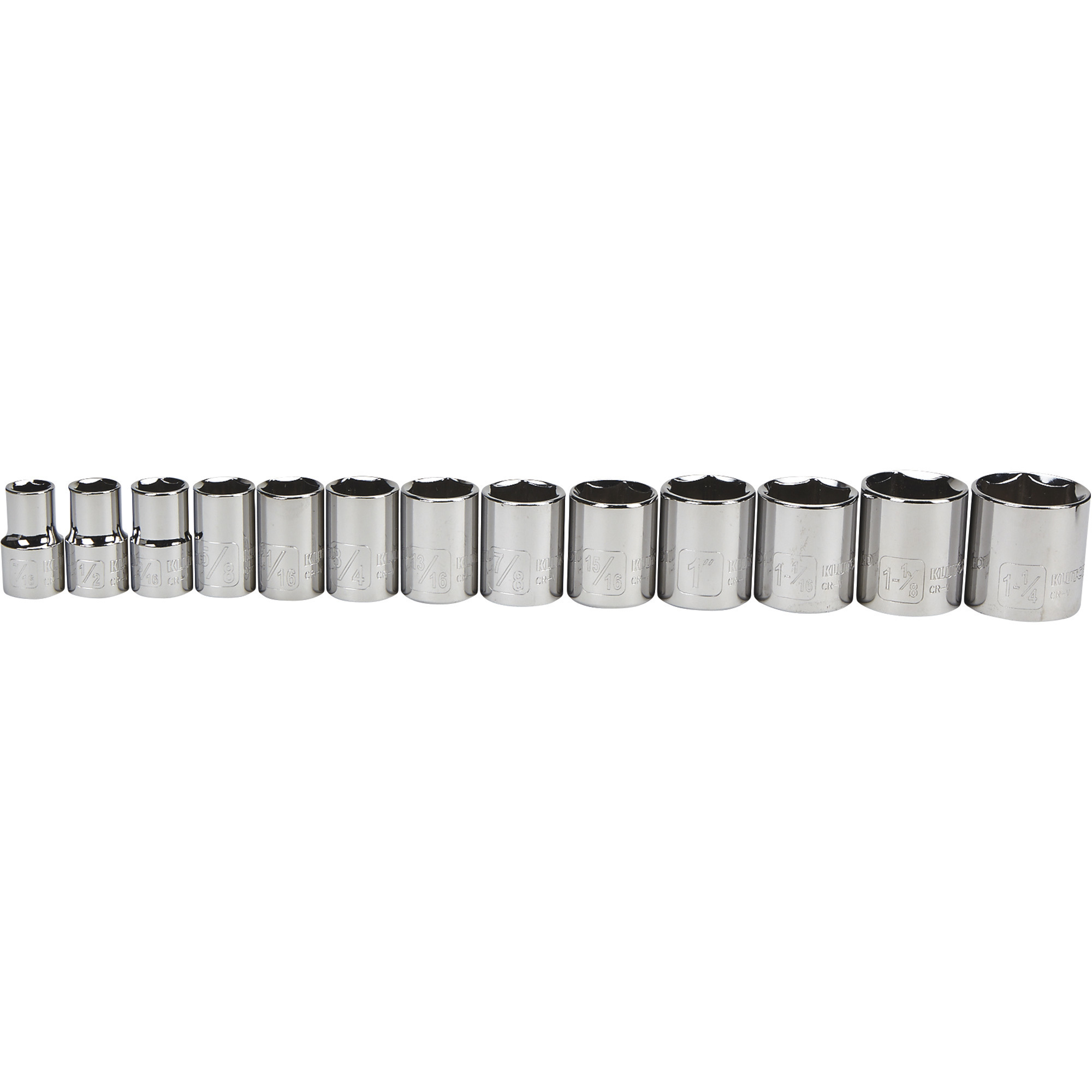 Klutch 1/2in.-Drive Socket Set, 13-Pc., SAE | Northern Tool