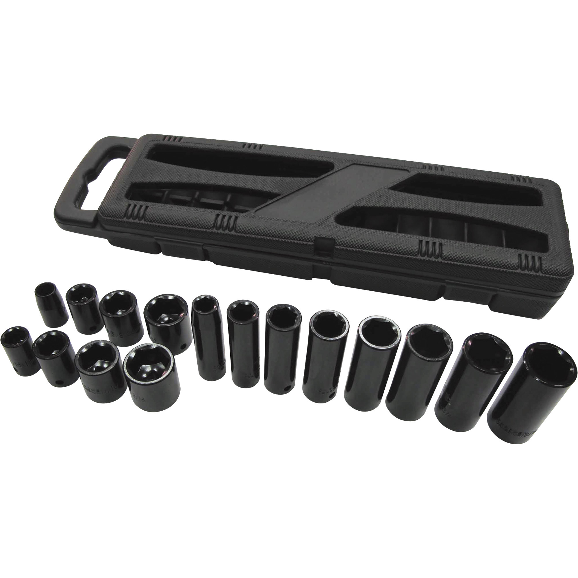Milwaukee SHOCKWAVE Impact Duty 3/8in.-Drive 6-Point Socket Set, 43-Pc ...