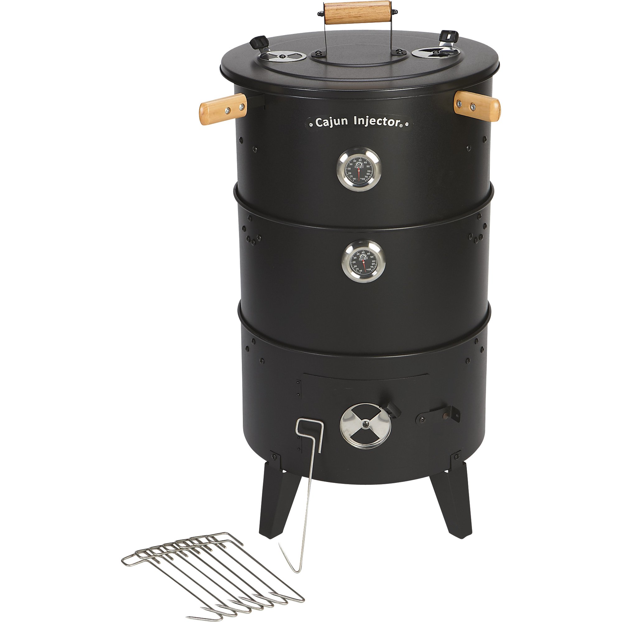 Cajun Injector Charcoal Chicken Cooker/Smoker/Grill — Multi-Level, 25in ...
