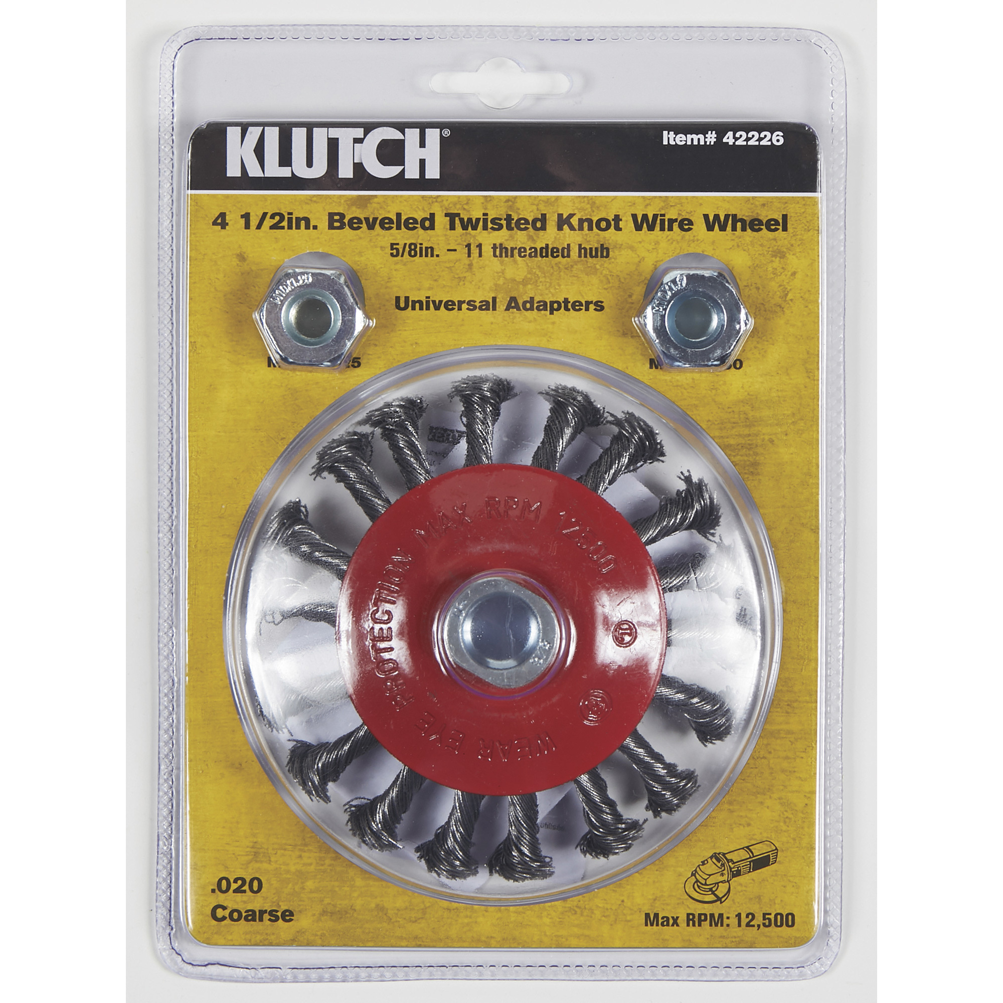 Klutch 4 1/2in. Beveled Twisted Knot Wire Wheel | Northern Tool