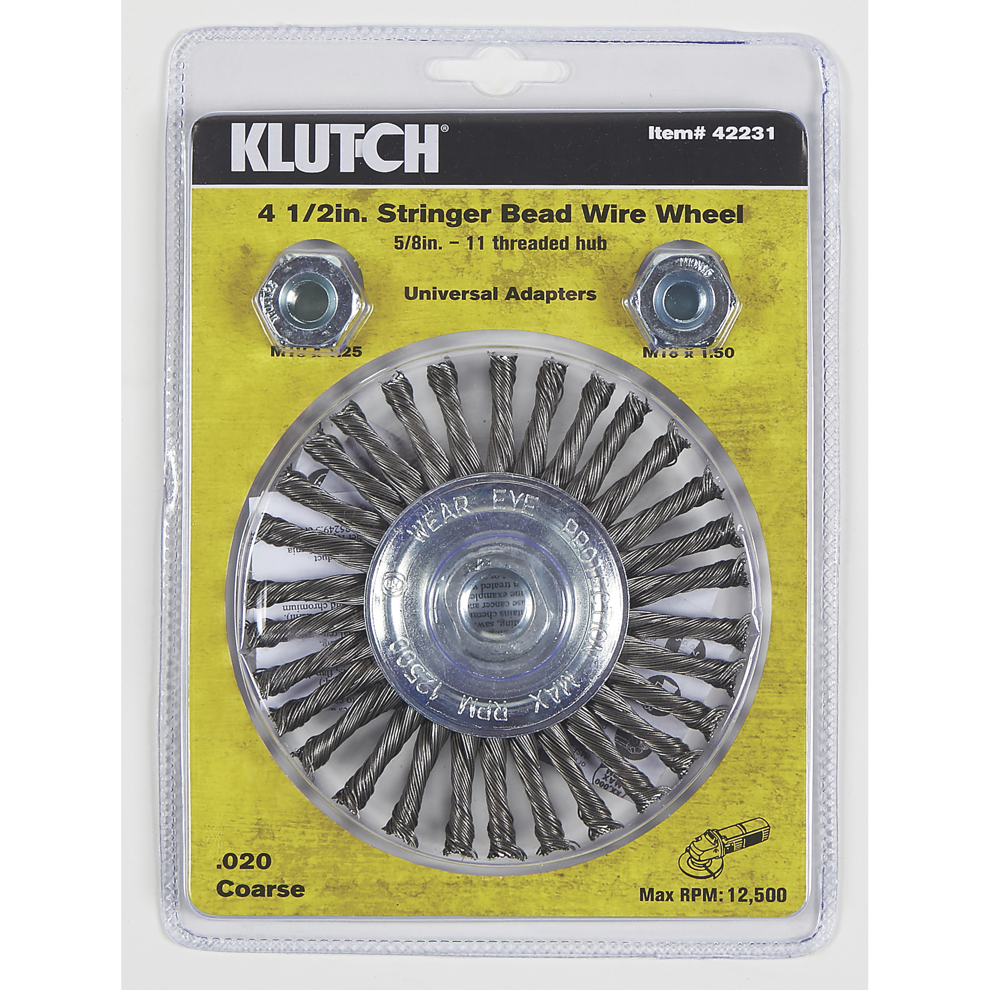 Klutch 4-1/2in. Stringer Bead Wire Wheel | Northern Tool