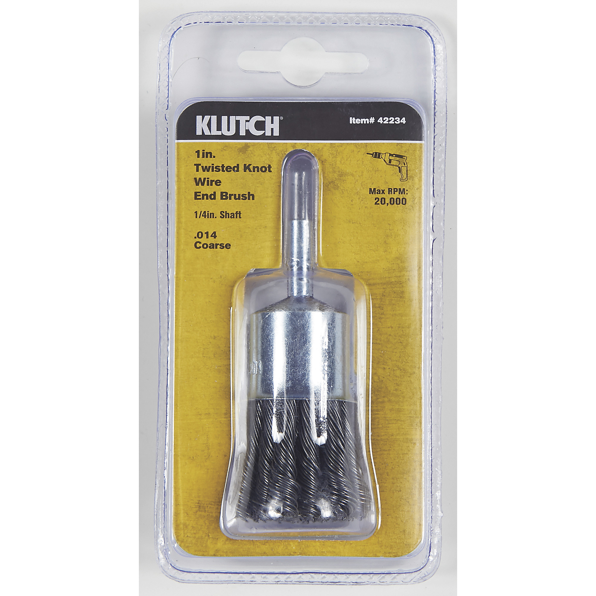 Klutch 1in. Twisted Knot End Coarse Wire Brush | Northern Tool